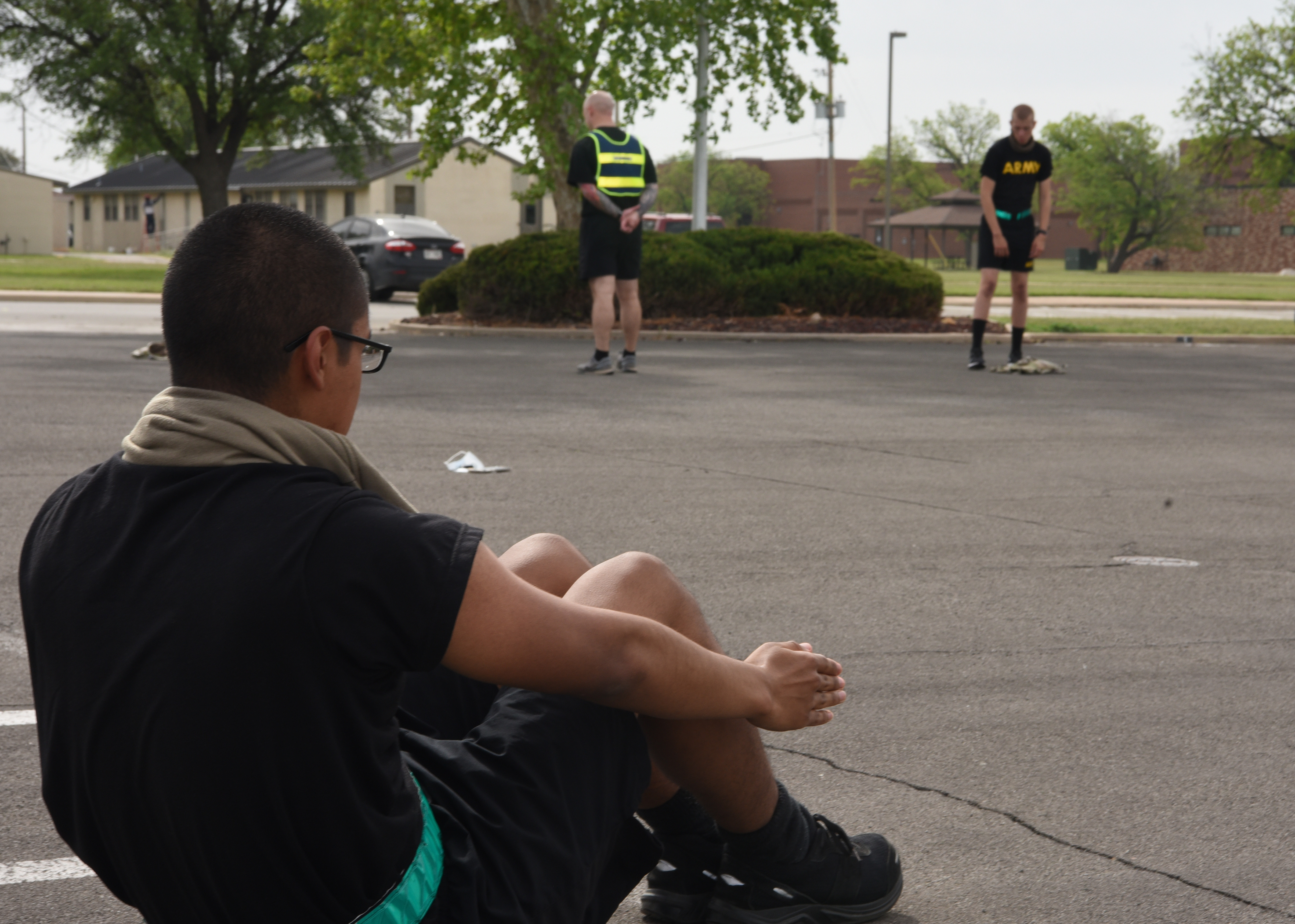 Army social distances at PT session > Goodfellow Air Force Base ...