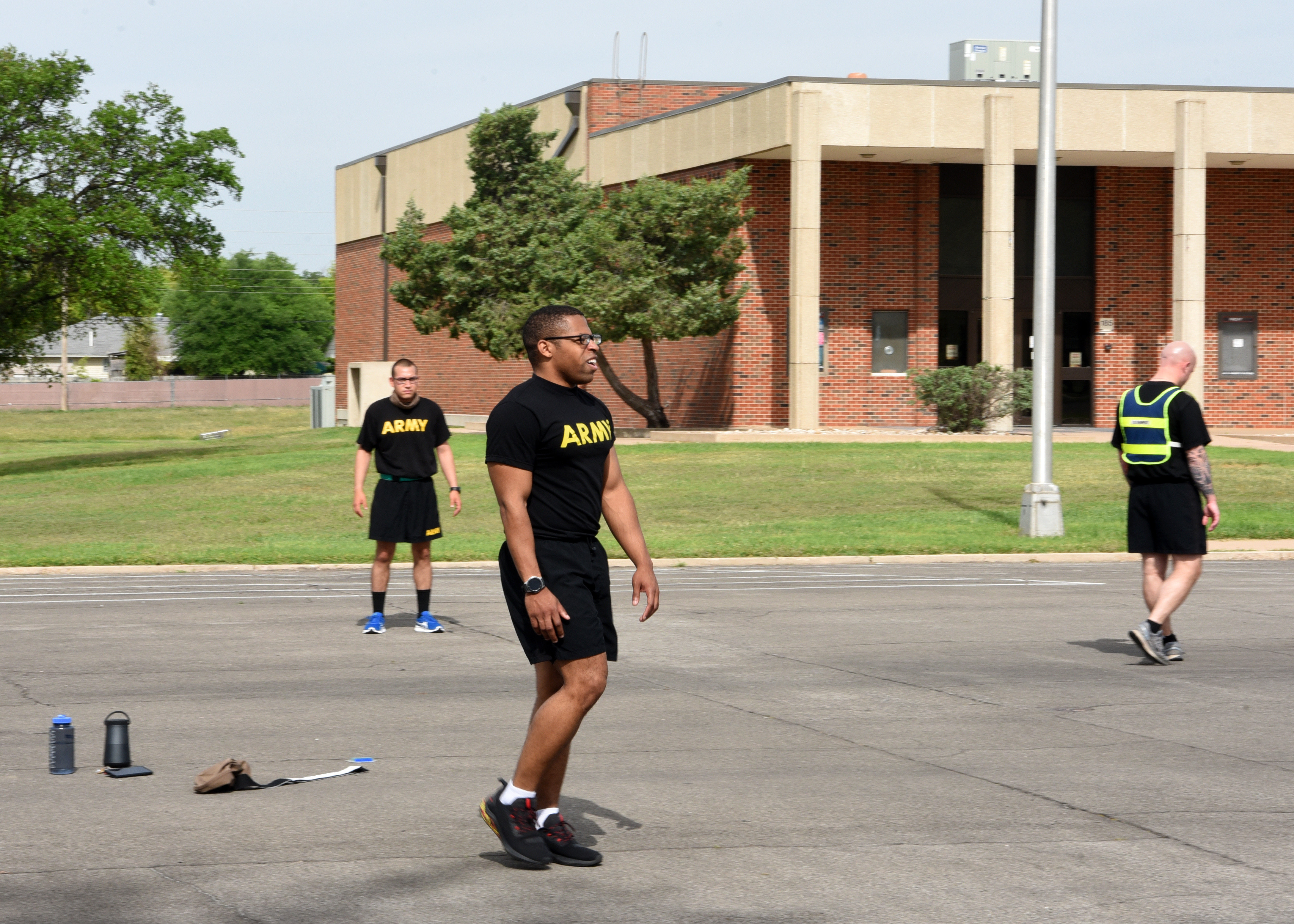 Army social distances at PT session > Goodfellow Air Force Base ...