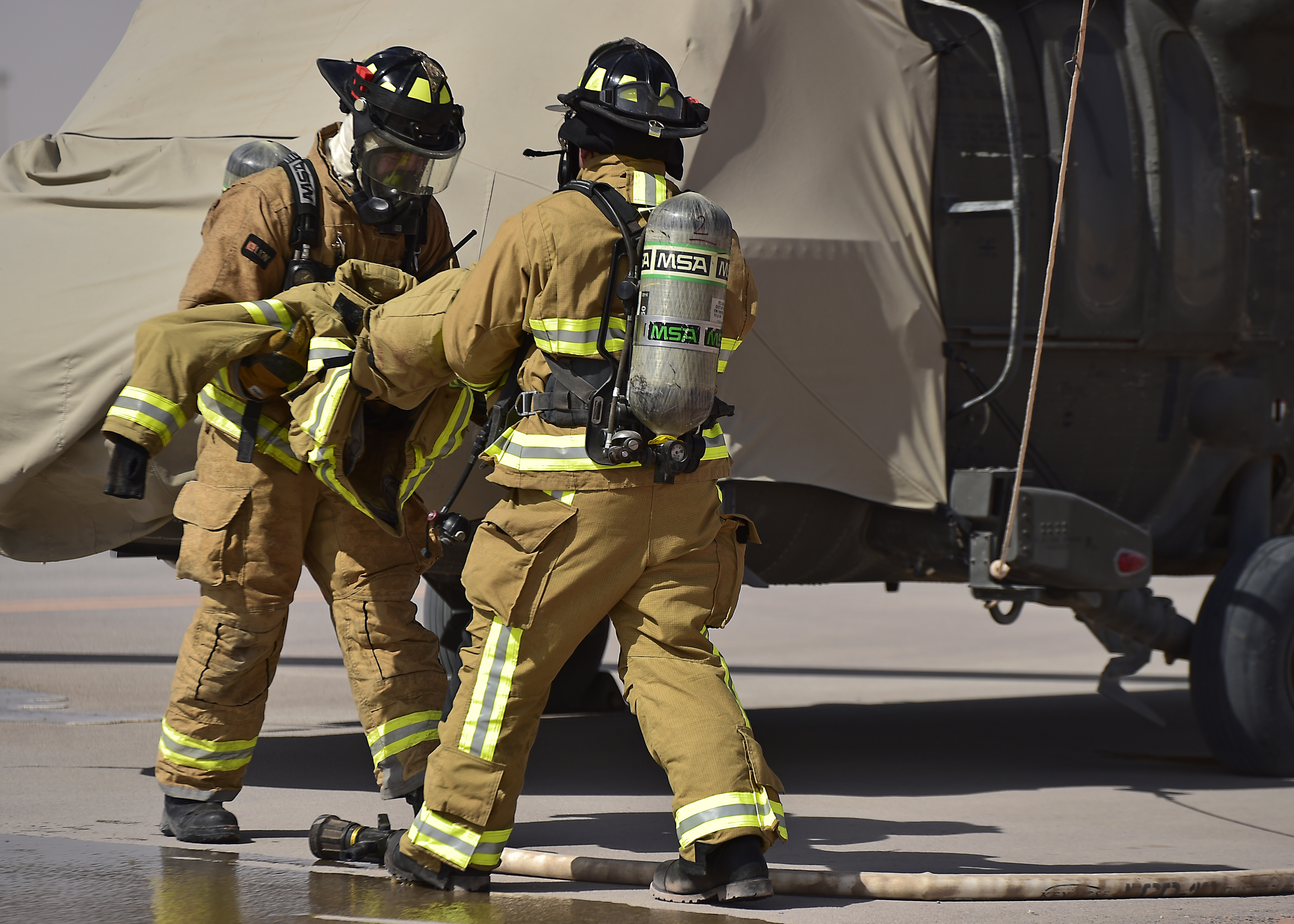 378 ECES fire department improve skills through training > U.S. Air ...