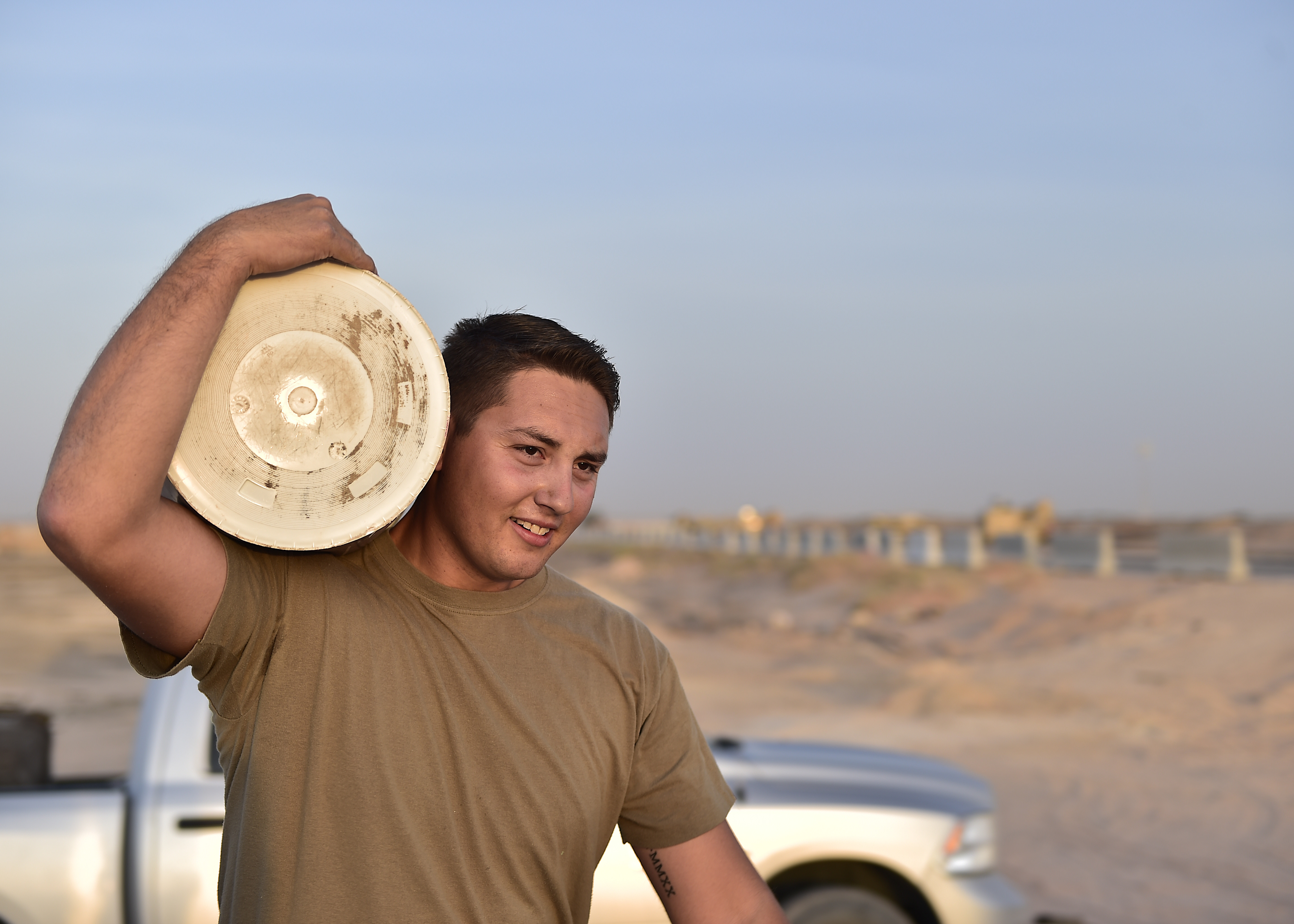 378 ECES paint new UH-60 helipad > U.S. Air Forces Central > 378th Air ...