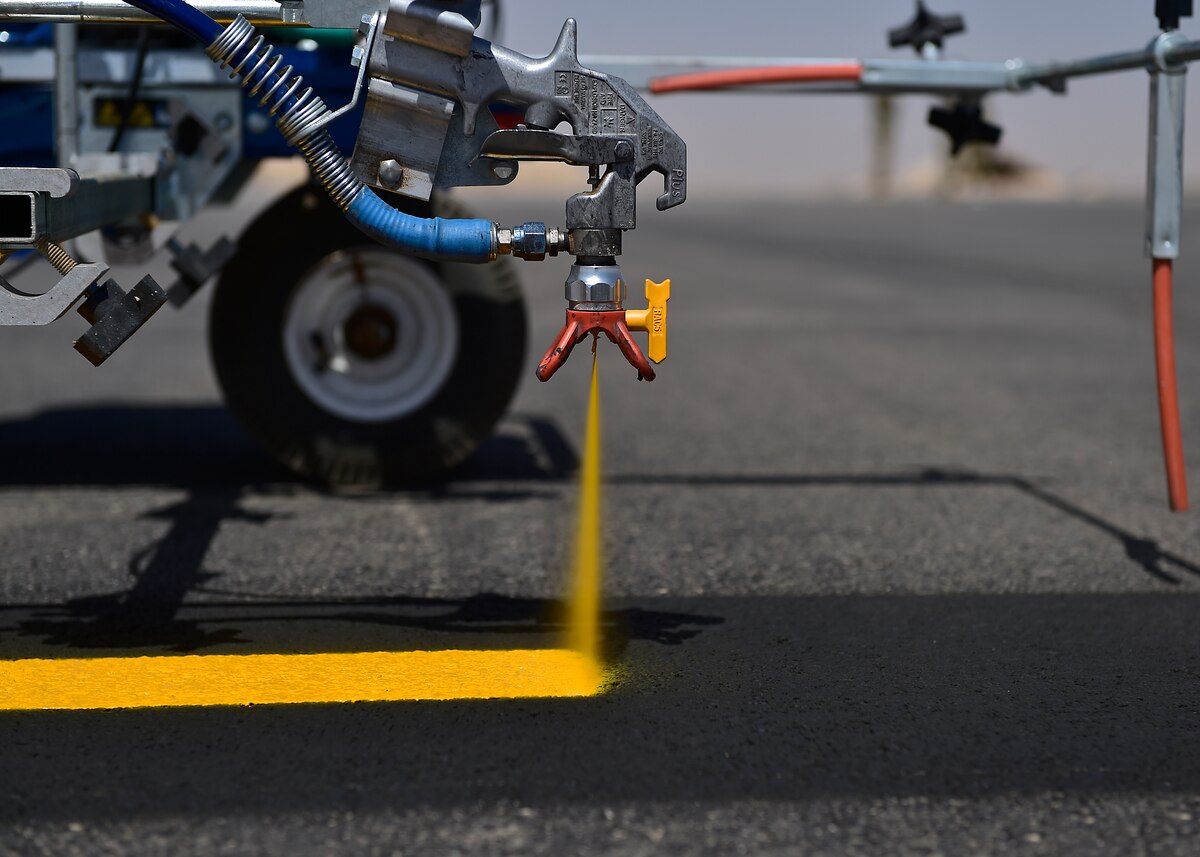 378 ECES paint new UH-60 helipad > U.S. Air Forces Central > 378th Air ...