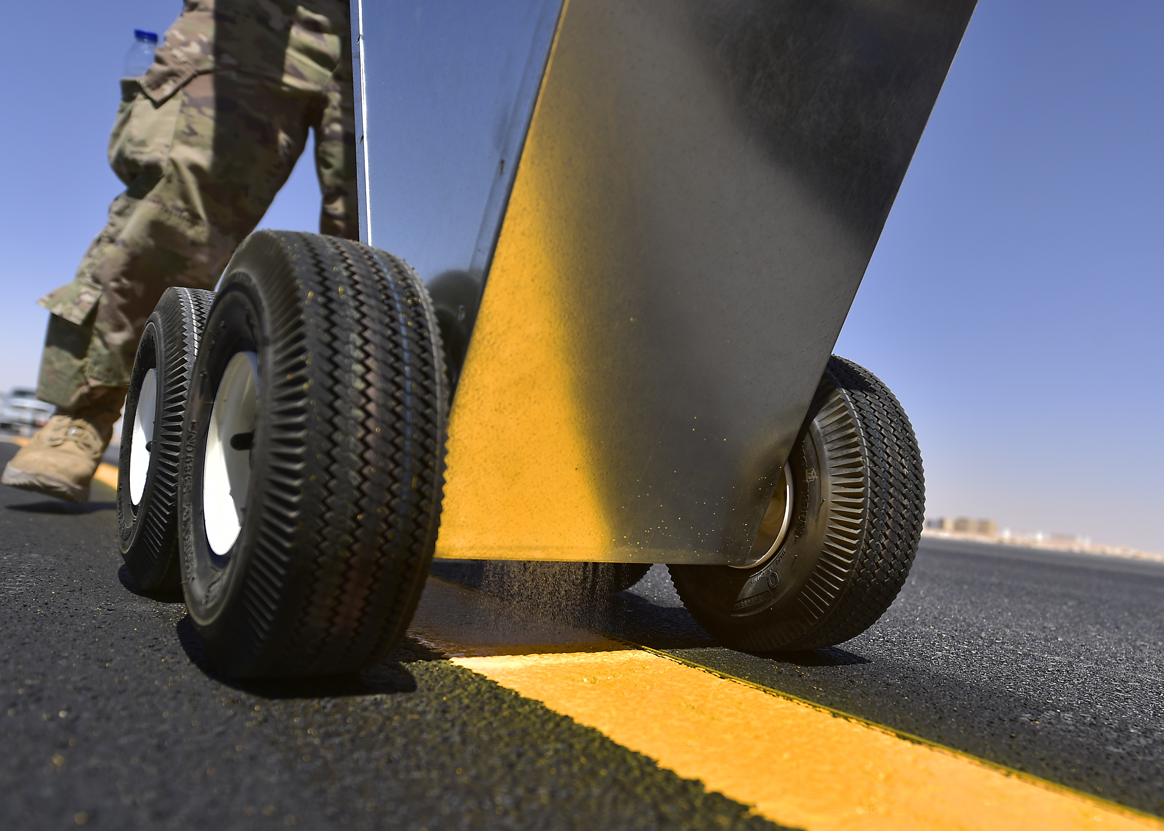 378 ECES paint new UH-60 helipad > U.S. Air Forces Central > News