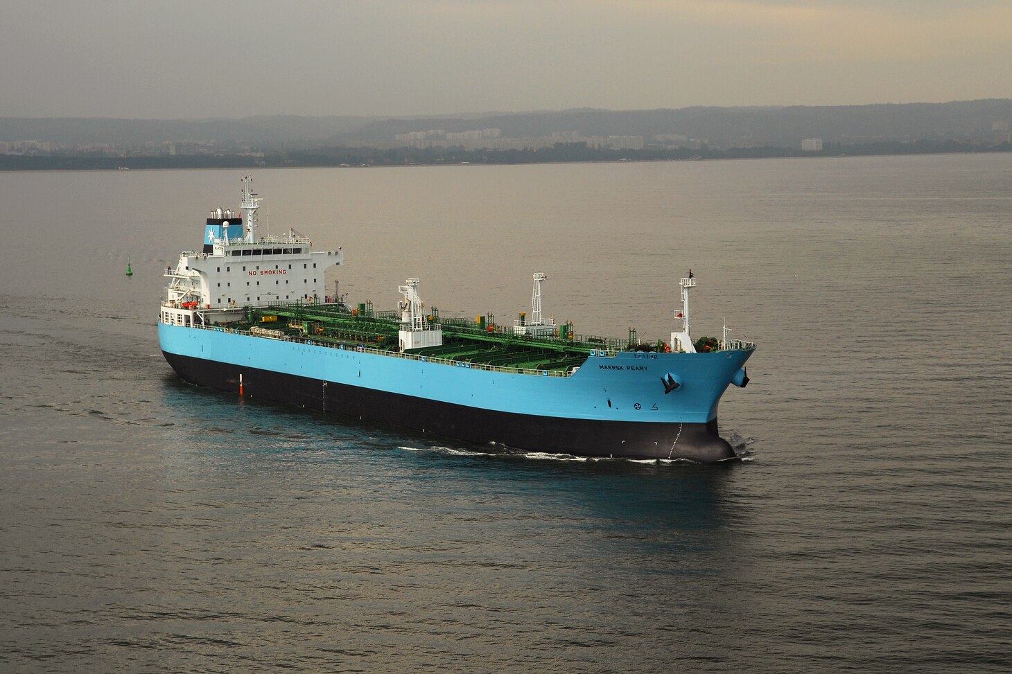 MSC Chartered Ship MT Maersk Peary Conducting Fuel Offload Operations ...