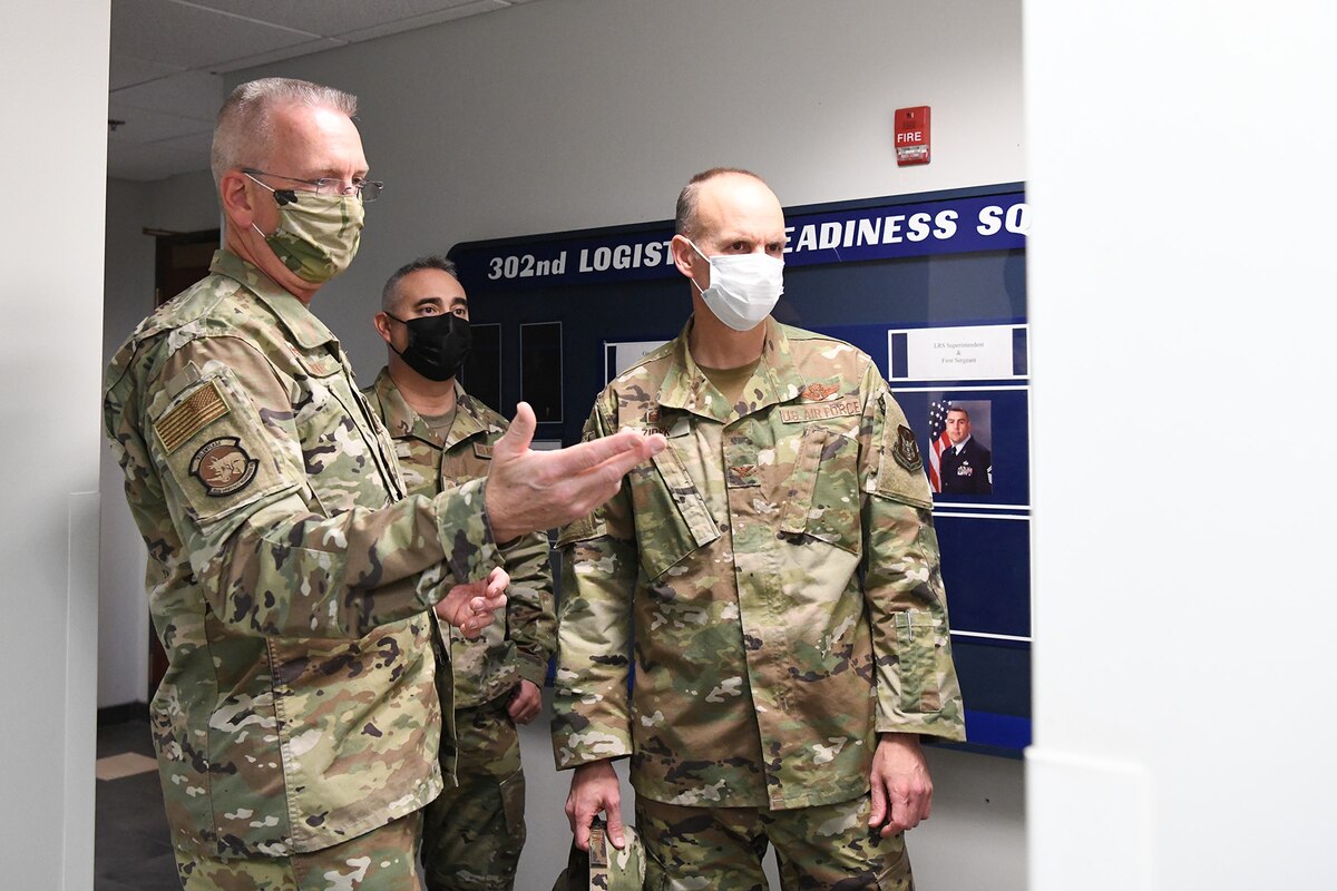 302nd Airlift Wing commander and command chief visit the Logistics ...