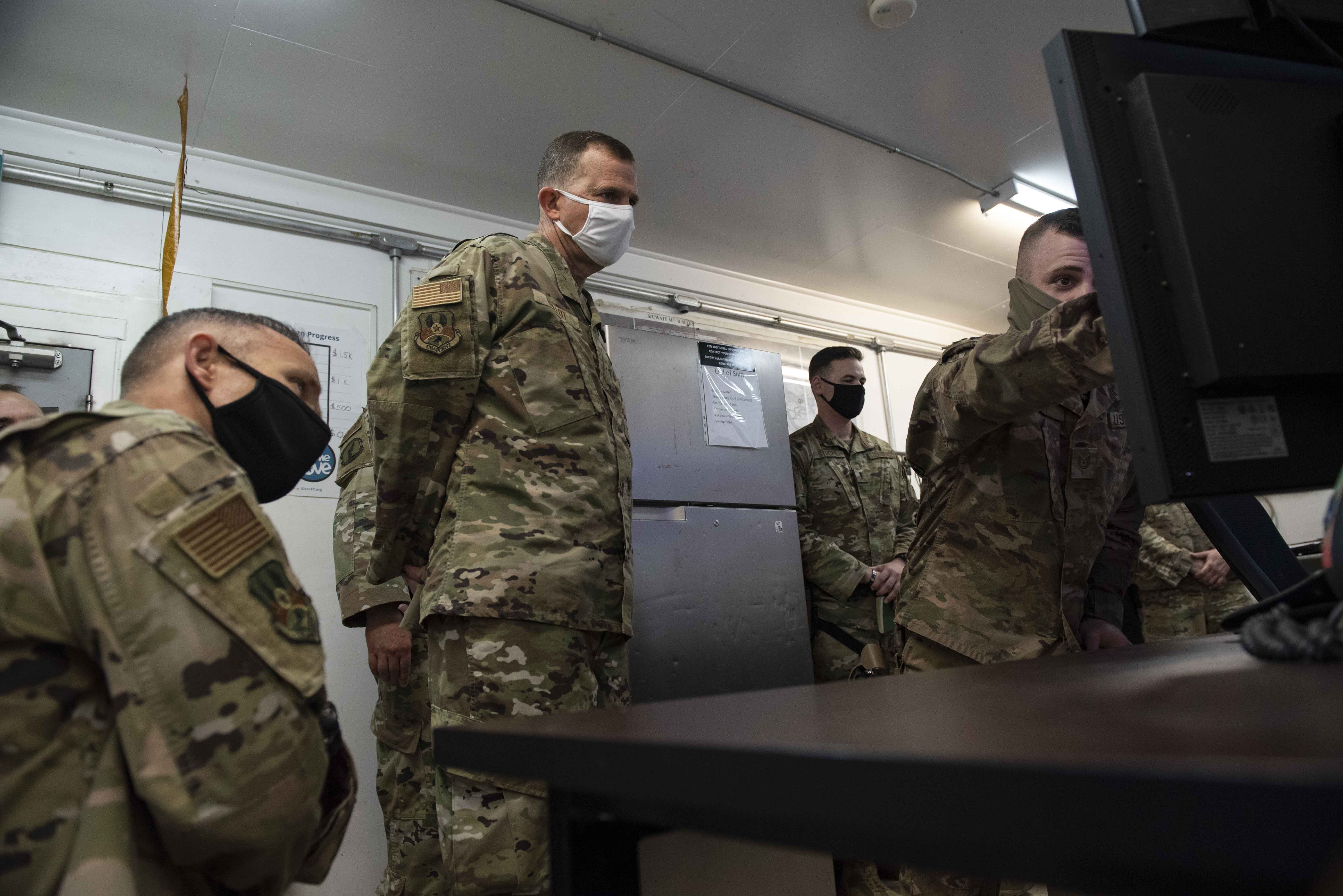 9AF AFCENT Commander, Command Chief visit Cargo City