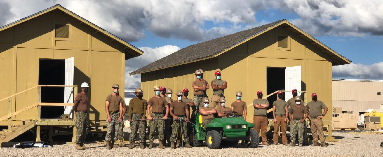 RED HORSE Squadron teams up with Navy Seabees to construct B-Hut energy ...
