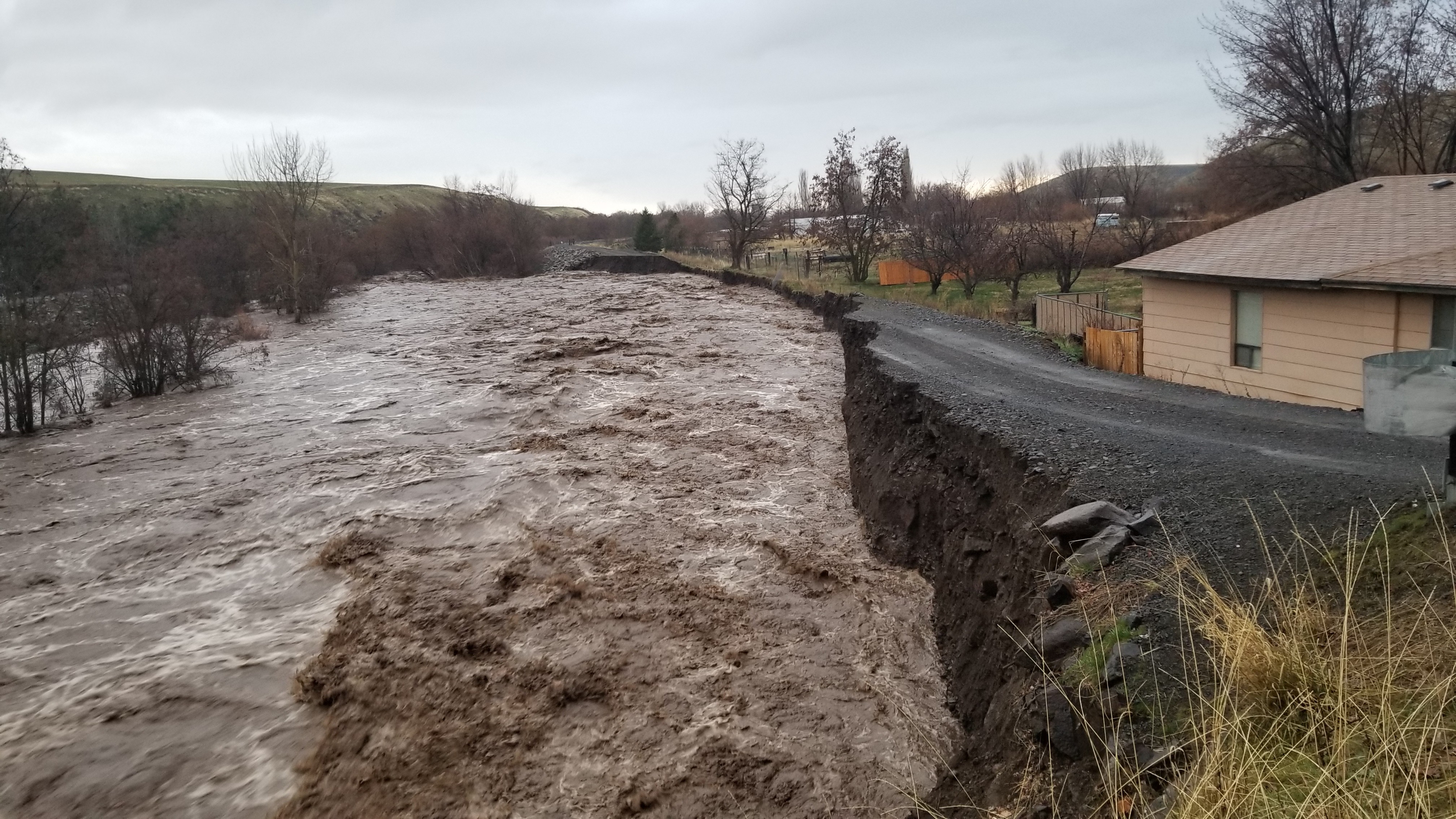 Erosion near Marie Dorion Park in Milton Freewater.