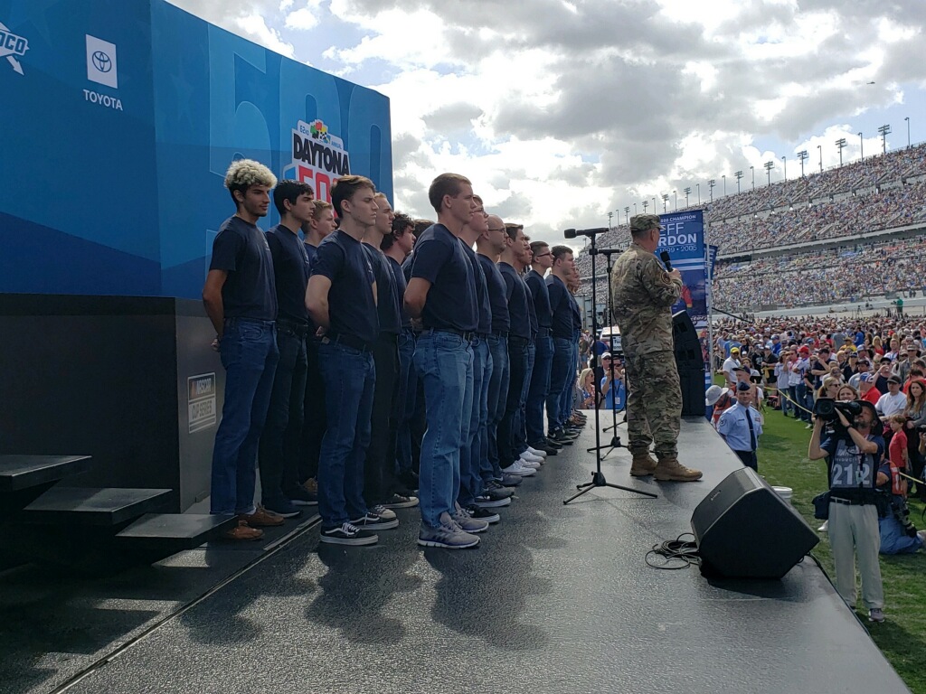 AETC commander swears in newest Air Force enlistees at Daytona 500 ...