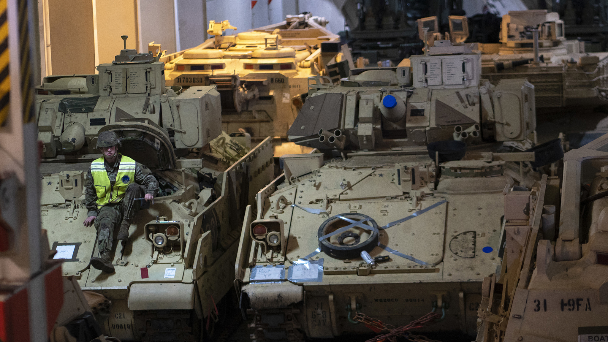 3rd Infantry Division loads equipment in Savannah, Georgia for DEFENDER ...