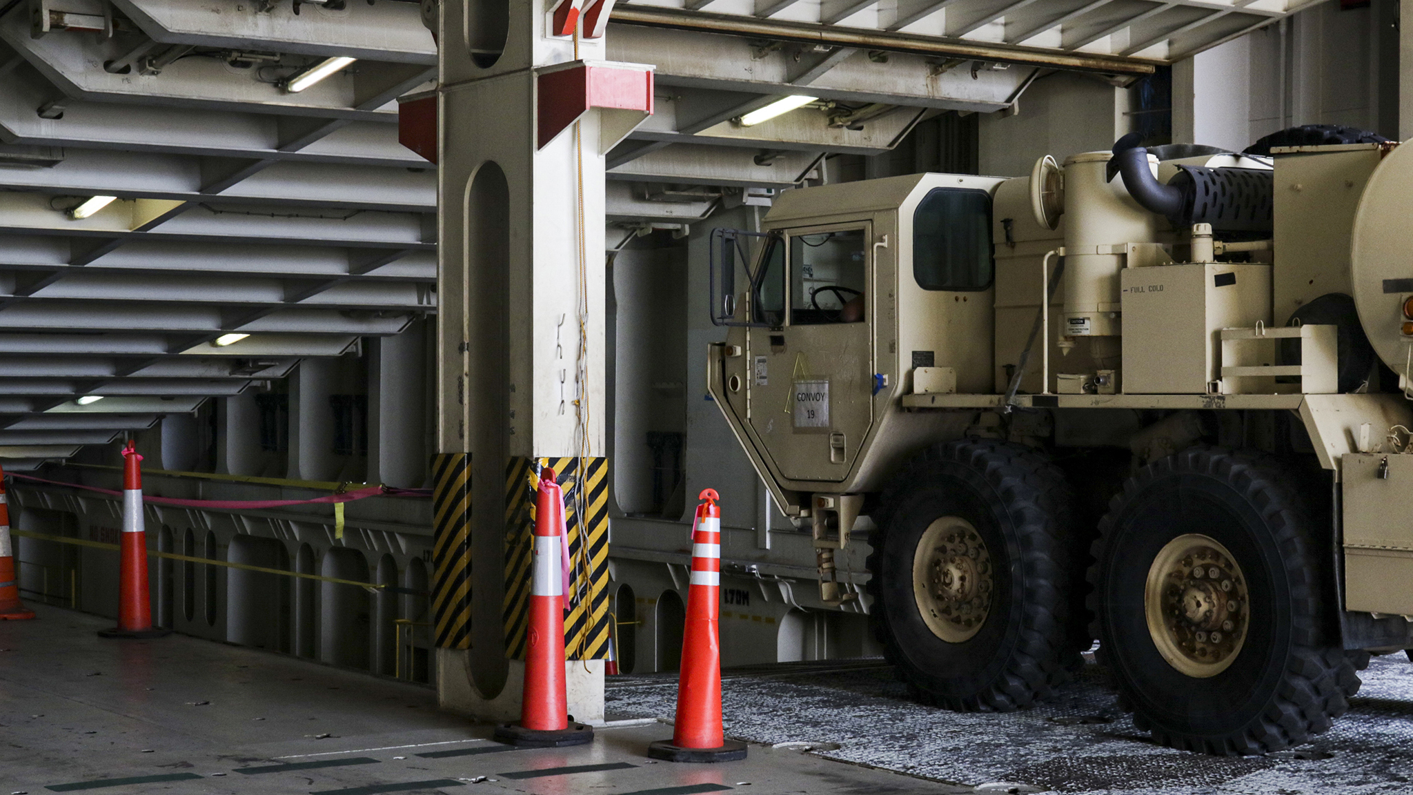 3rd Infantry Division loads equipment in Savannah, Georgia for DEFENDER ...
