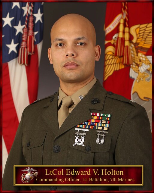 Lt. Col. Edward V. Holton > 1st Marine Division > Biography