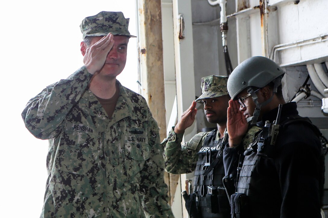 Rear Adm. Renshaw Visits Bataan
