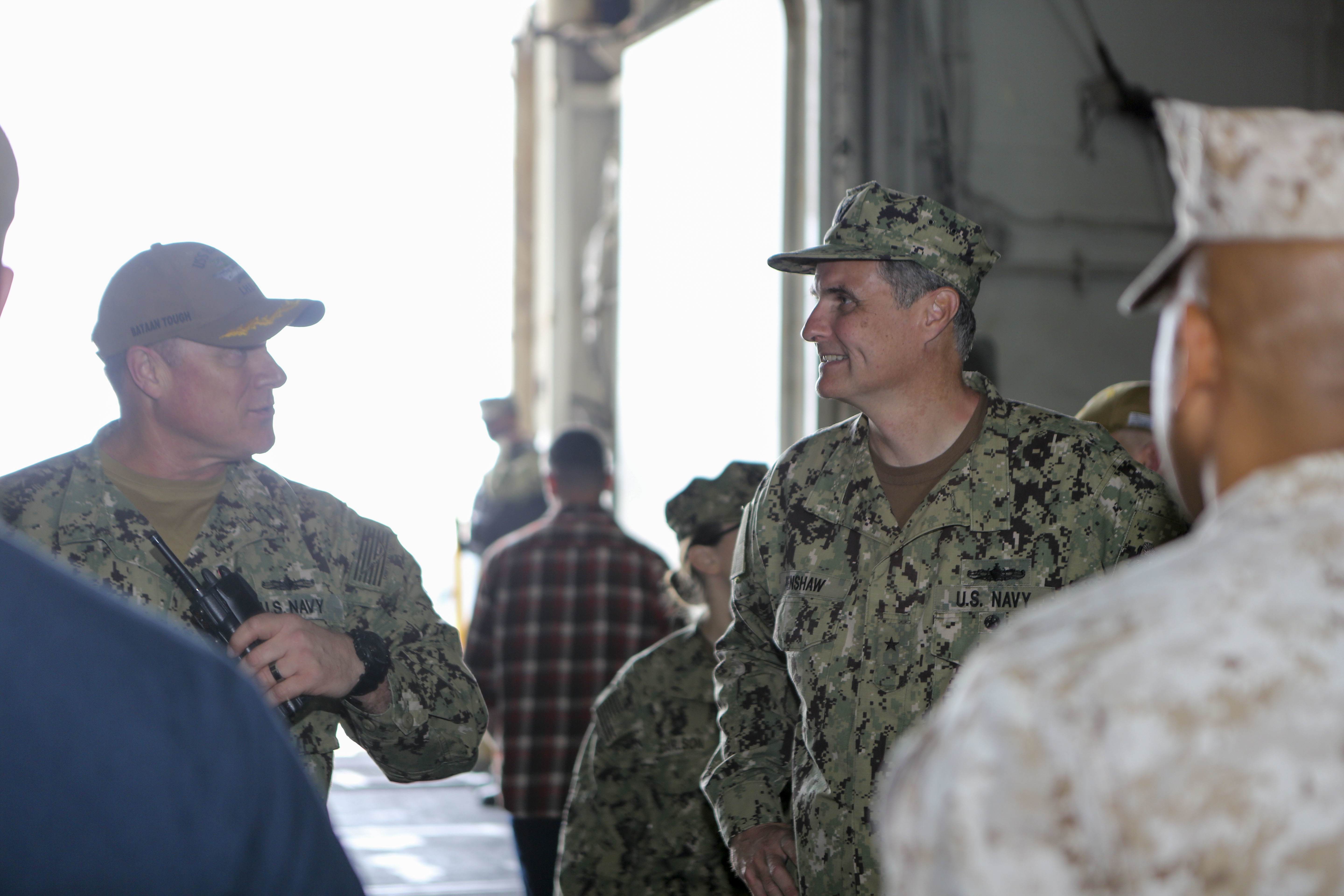 Rear Adm. Renshaw Visits Bataan