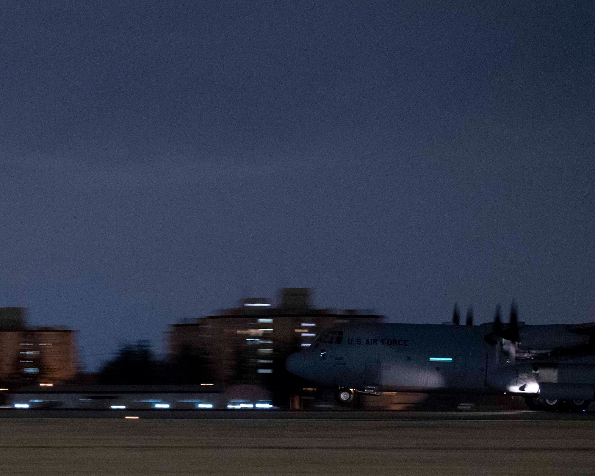 The Rock crosses the Pacific > Little Rock Air Force Base > Display