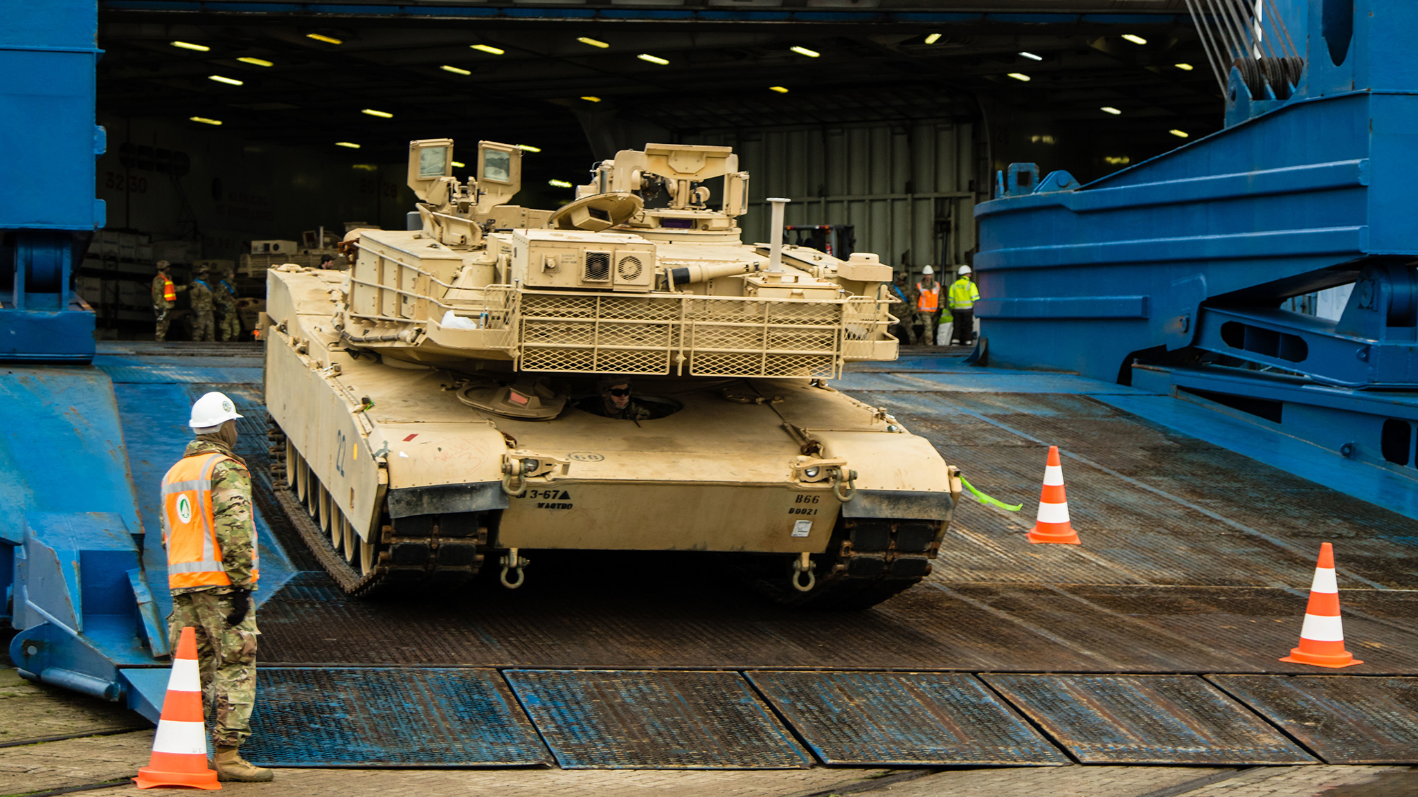 DEFENDER-Europe 20 equipment arrives at Bremerhaven, Germany