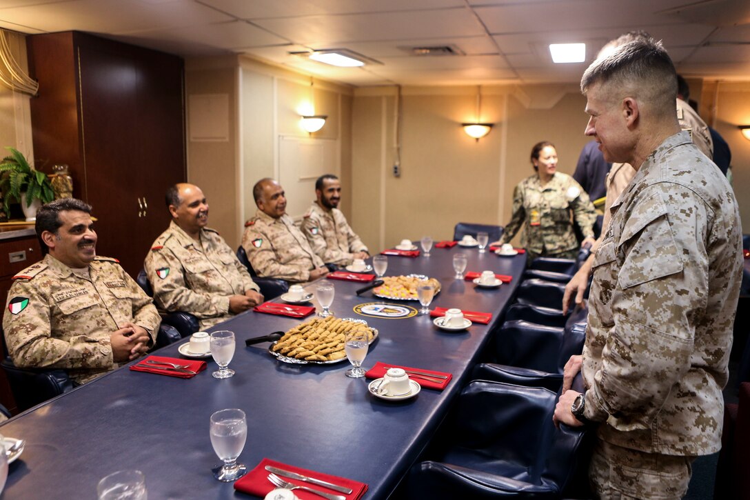 Kuwait Naval Forces distinguished guests visit USS Bataan
