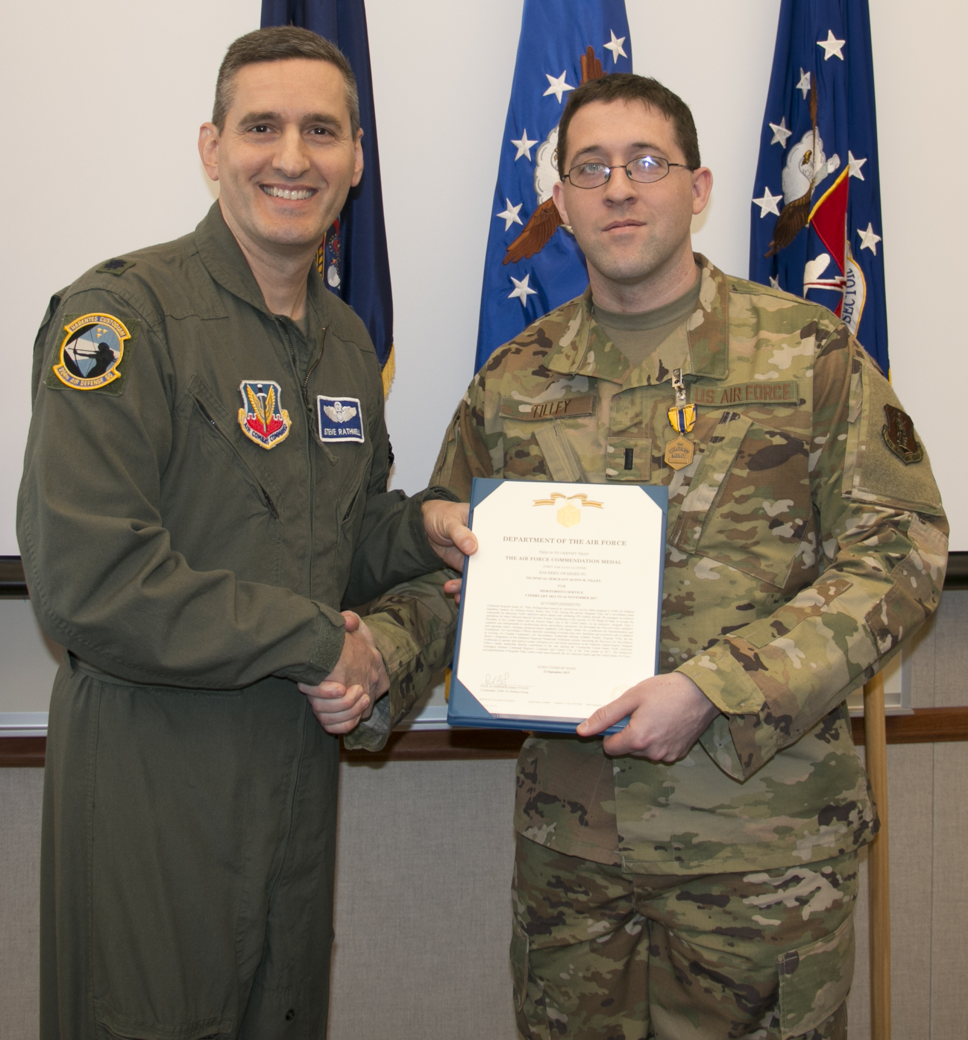 Tilley Awarded Air Force Commendation Medal