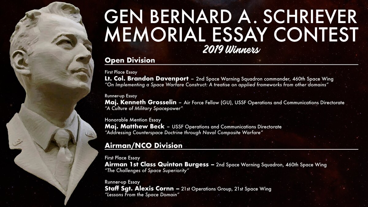2019 Schriever essay contest winners announced > United States Space ...
