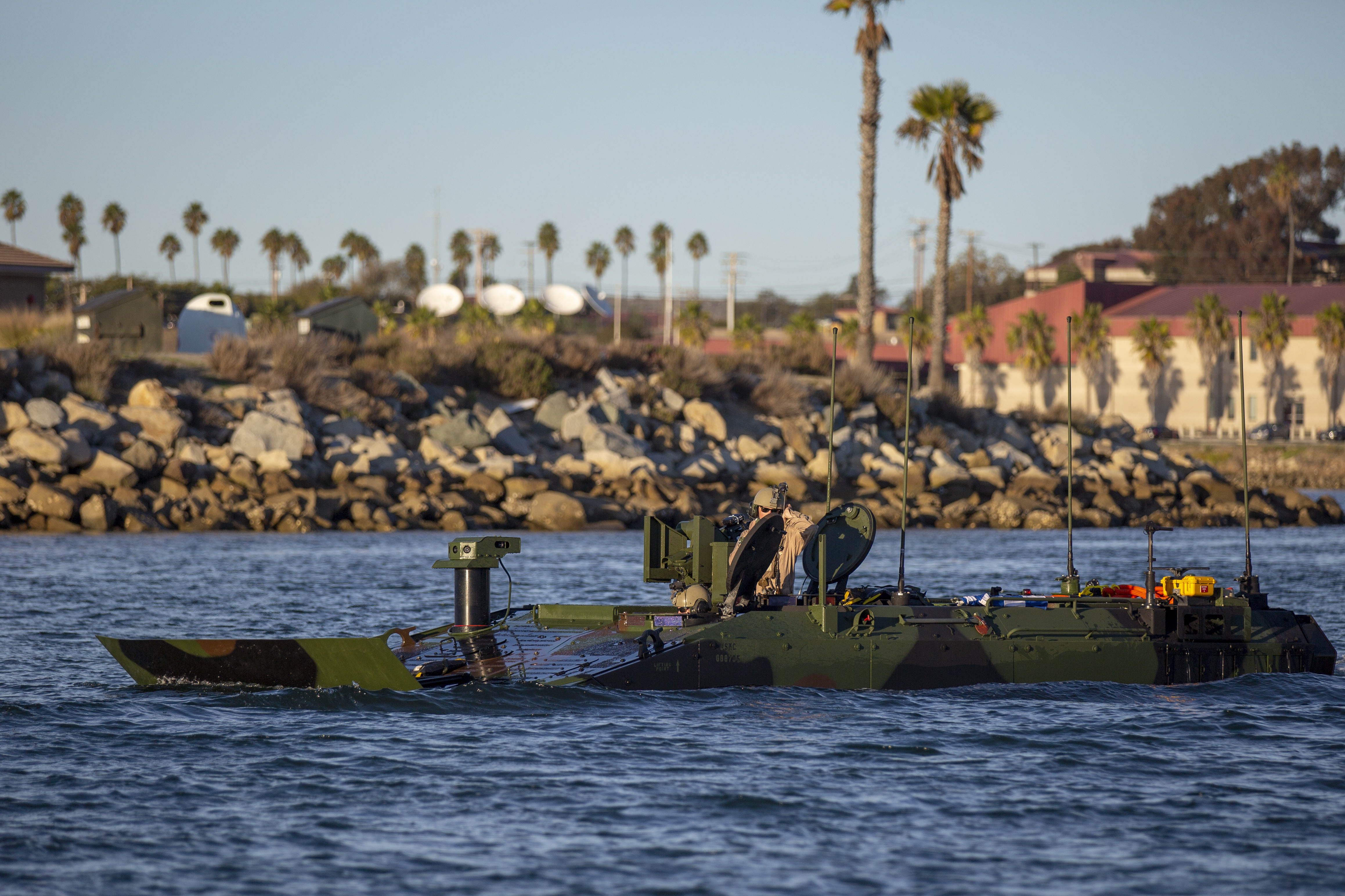 Marines take new ACV out for low-light surf transit