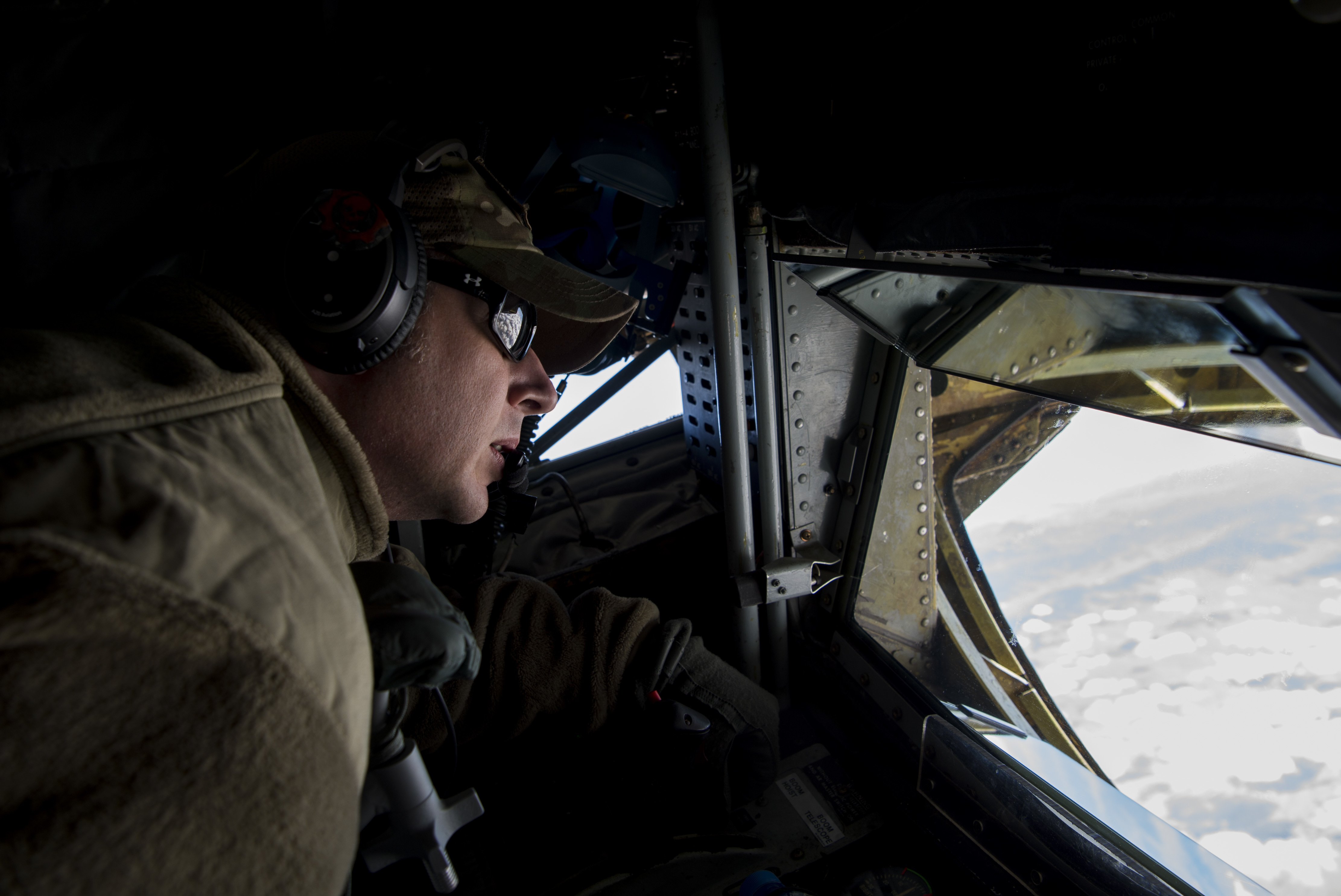 USAF KC-135 conducts aerial refueling over Afghanistan