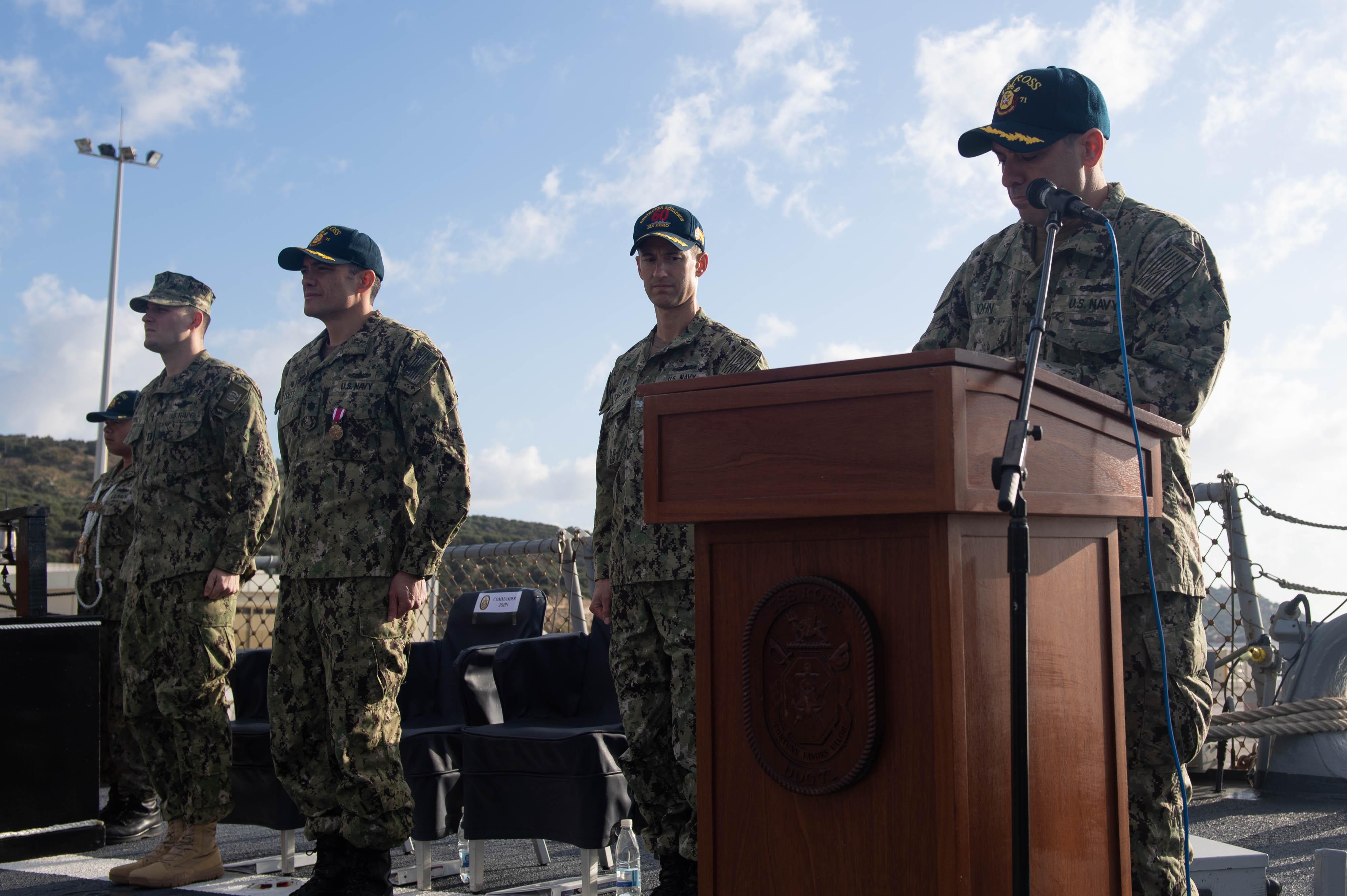 USS Ross Holds Change of Command Ceremony > U.S. Naval Forces Europe ...