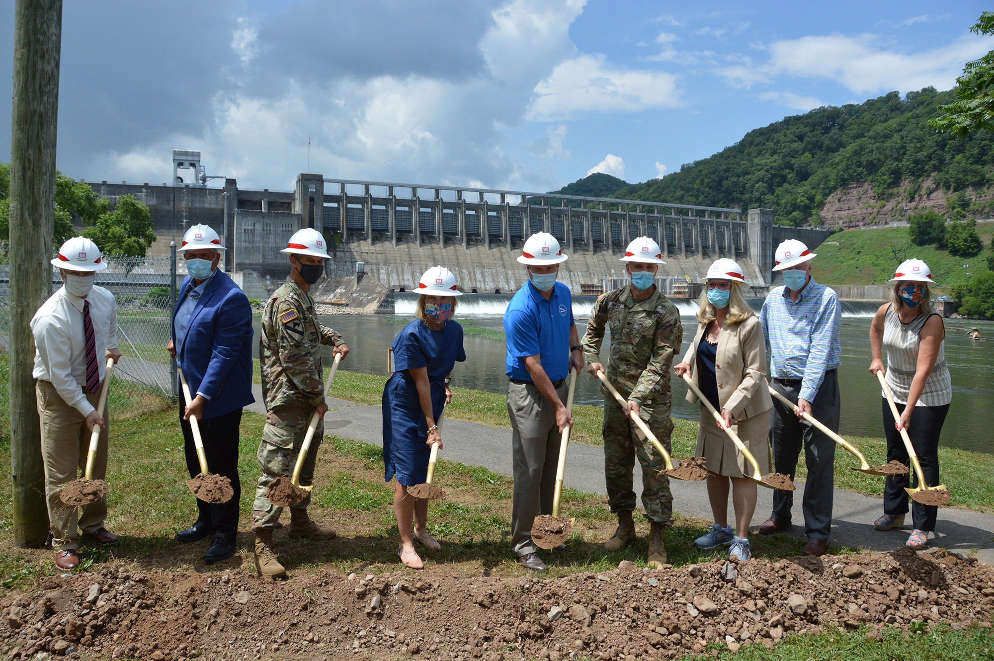 Groundbreaking Ceremony for Phase 5 Stilling Basin of the Bluestone Dam ...
