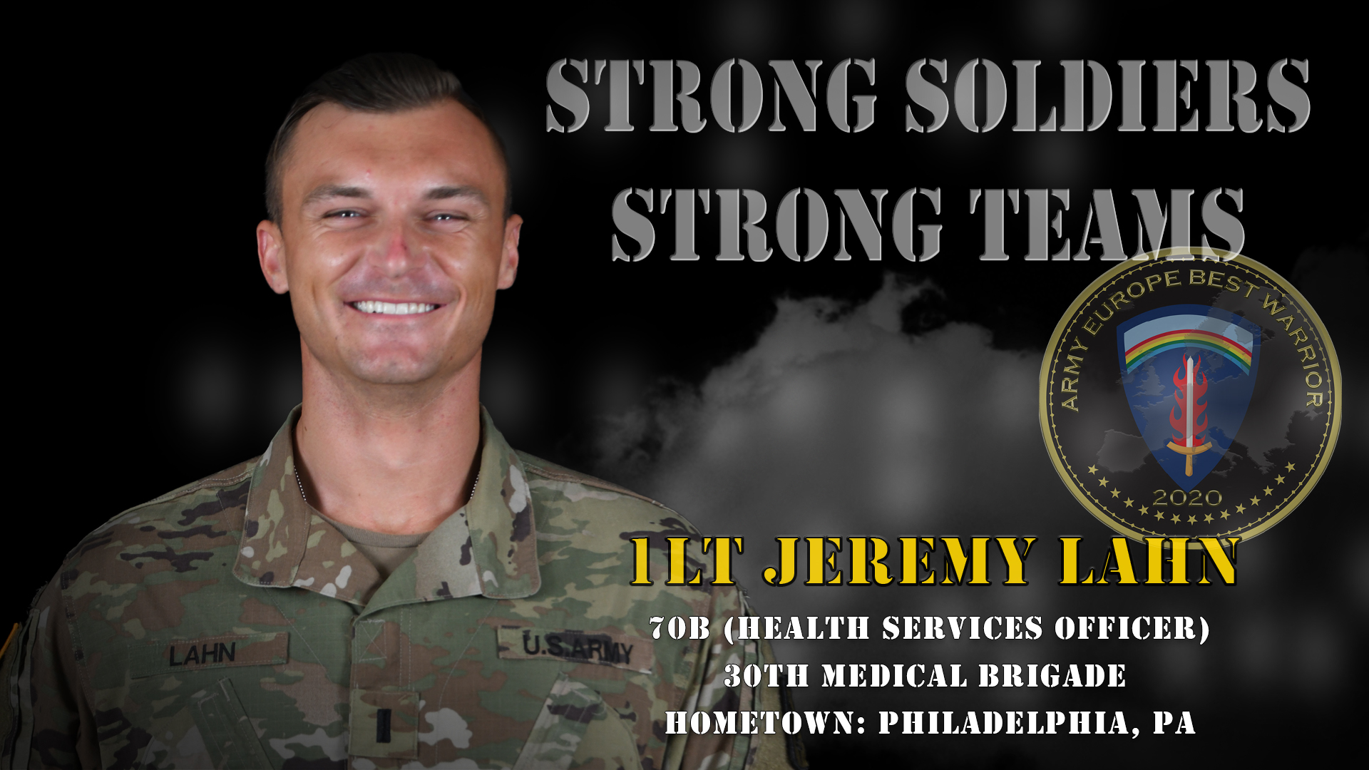 U.S. Army Europe Best Warrior 2020 Competitor: 1st Lt. Jeremy Lahn