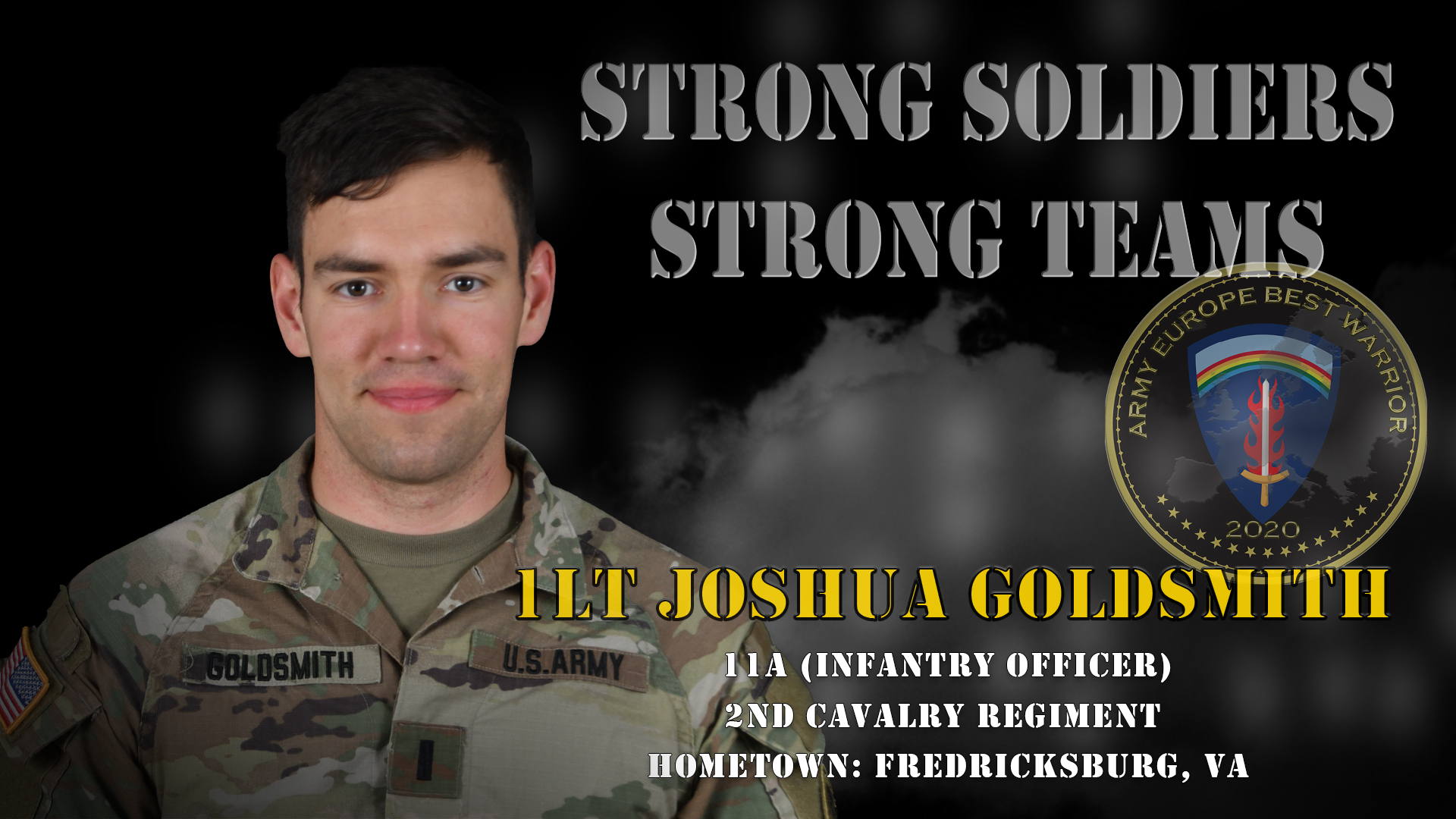 U.S. Army Europe Best Warrior 2020 Competitor: 1st Lt. Joshua Goldsmith