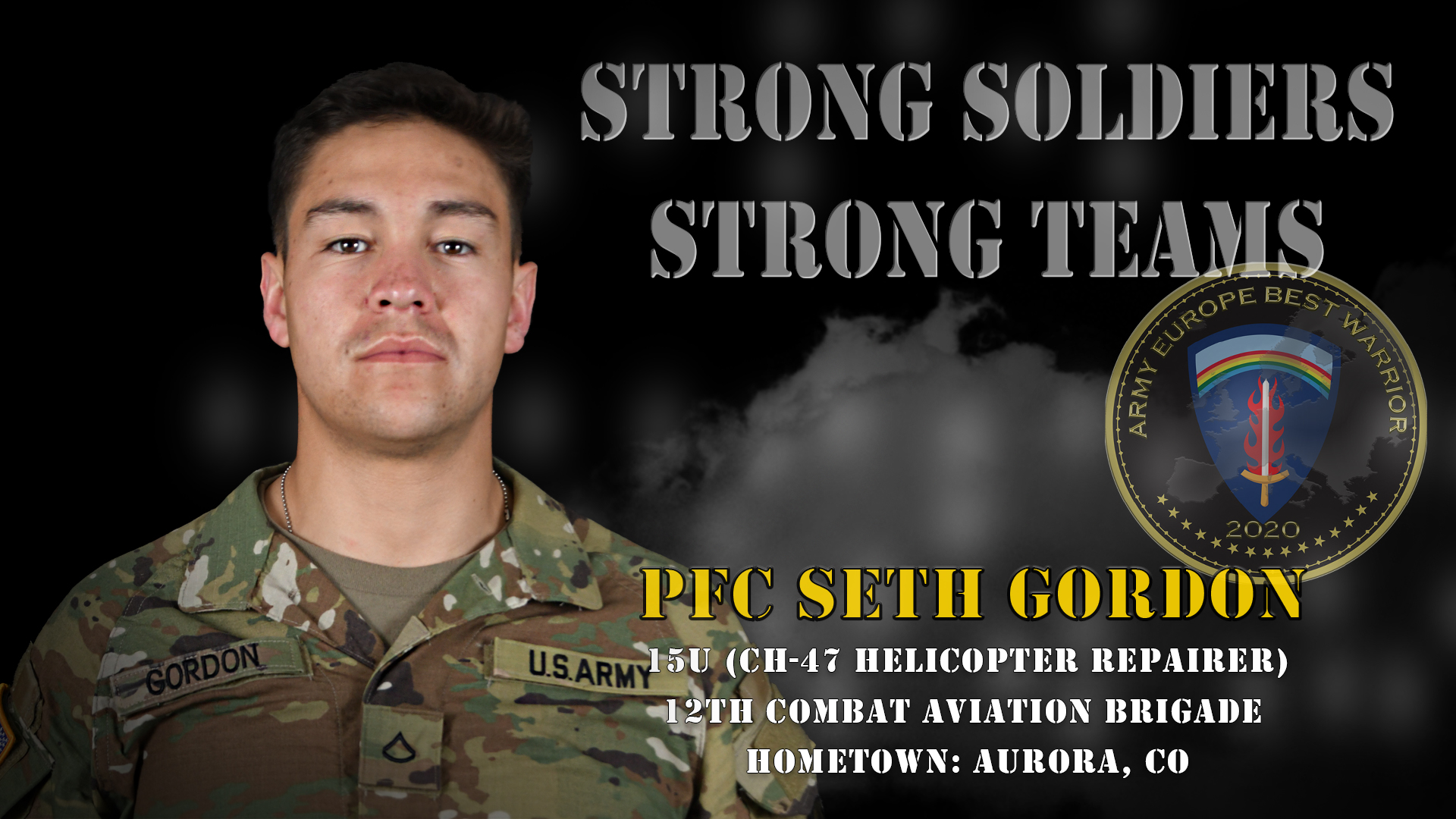 U.S. Army Europe Best Warrior 2020 Competitor: Pfc. Seth Gordon