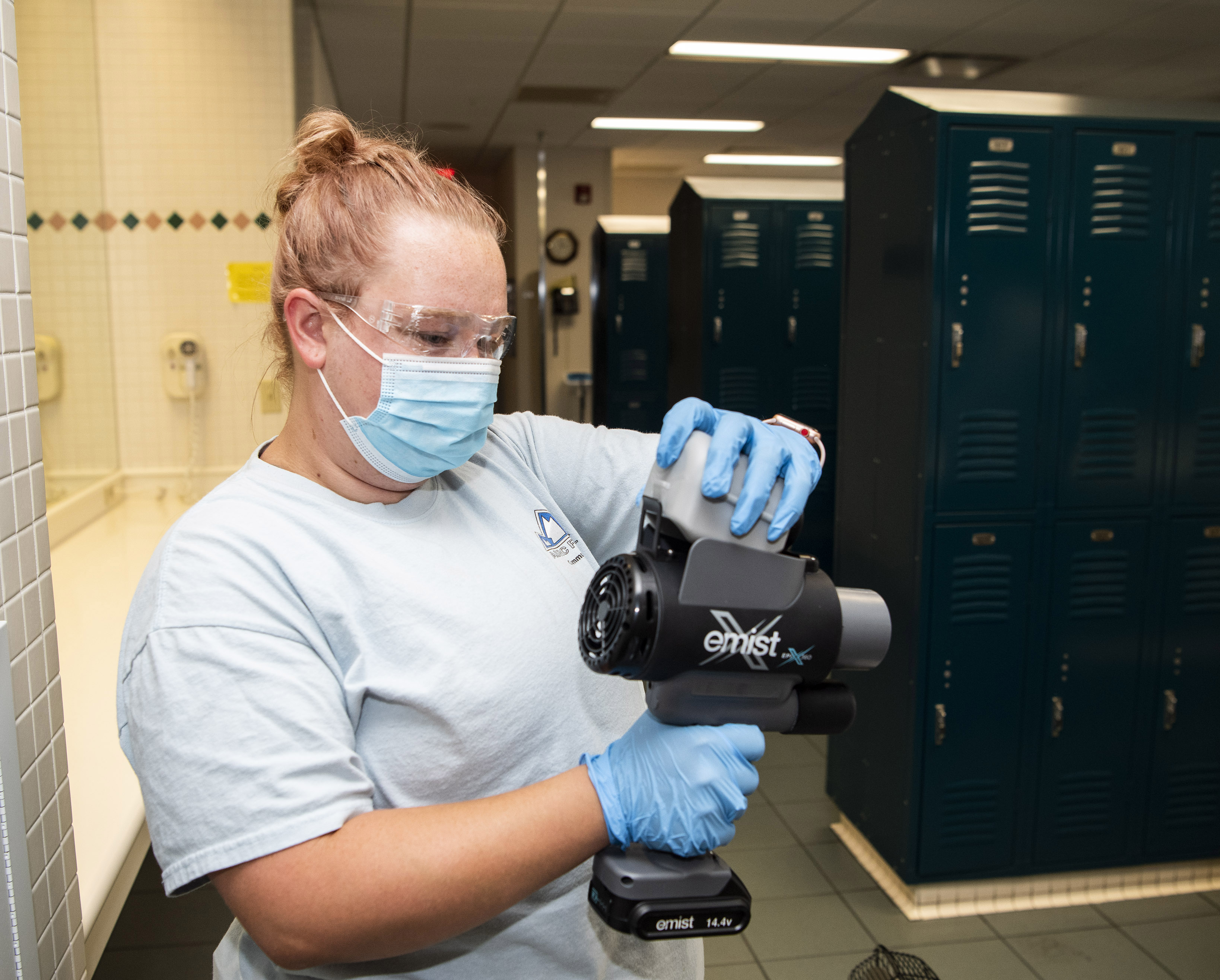 Vance custodians fight the COVID-19 virus with electrostatic guns, lots ...