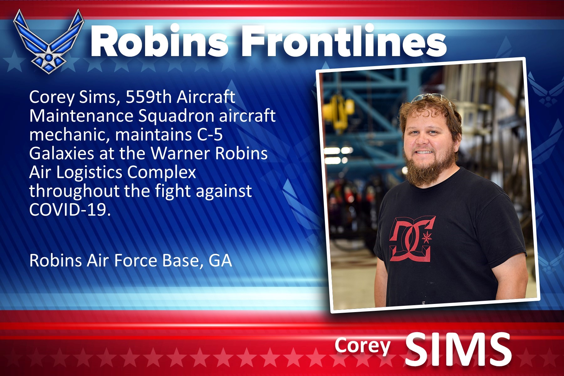 Robins Frontlines: Corey Sims > Robins Air Force Base > Article Display