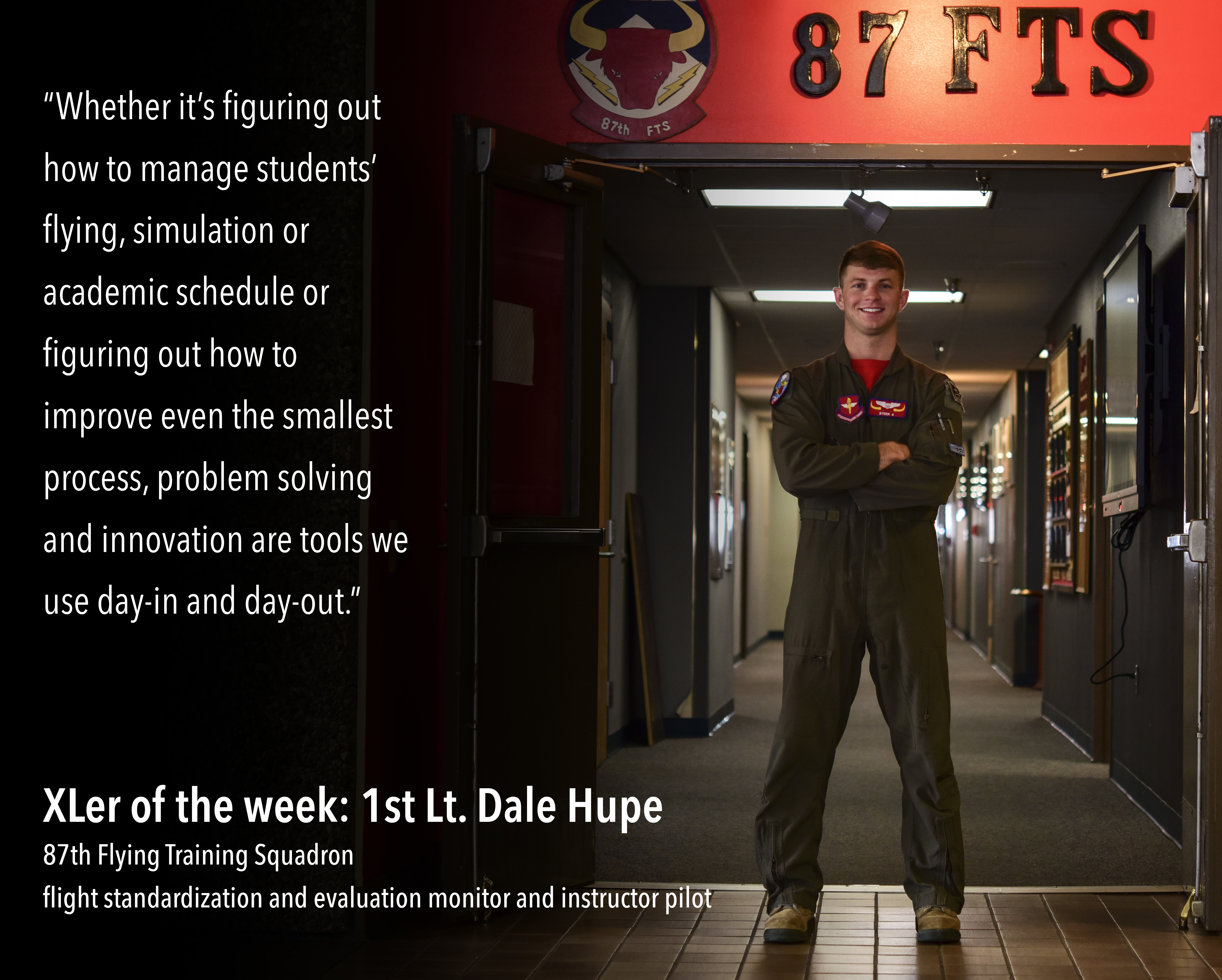 Laughlin XLer of the week: 1st Lt. Dale Hupe > 33rd Fighter Wing ...
