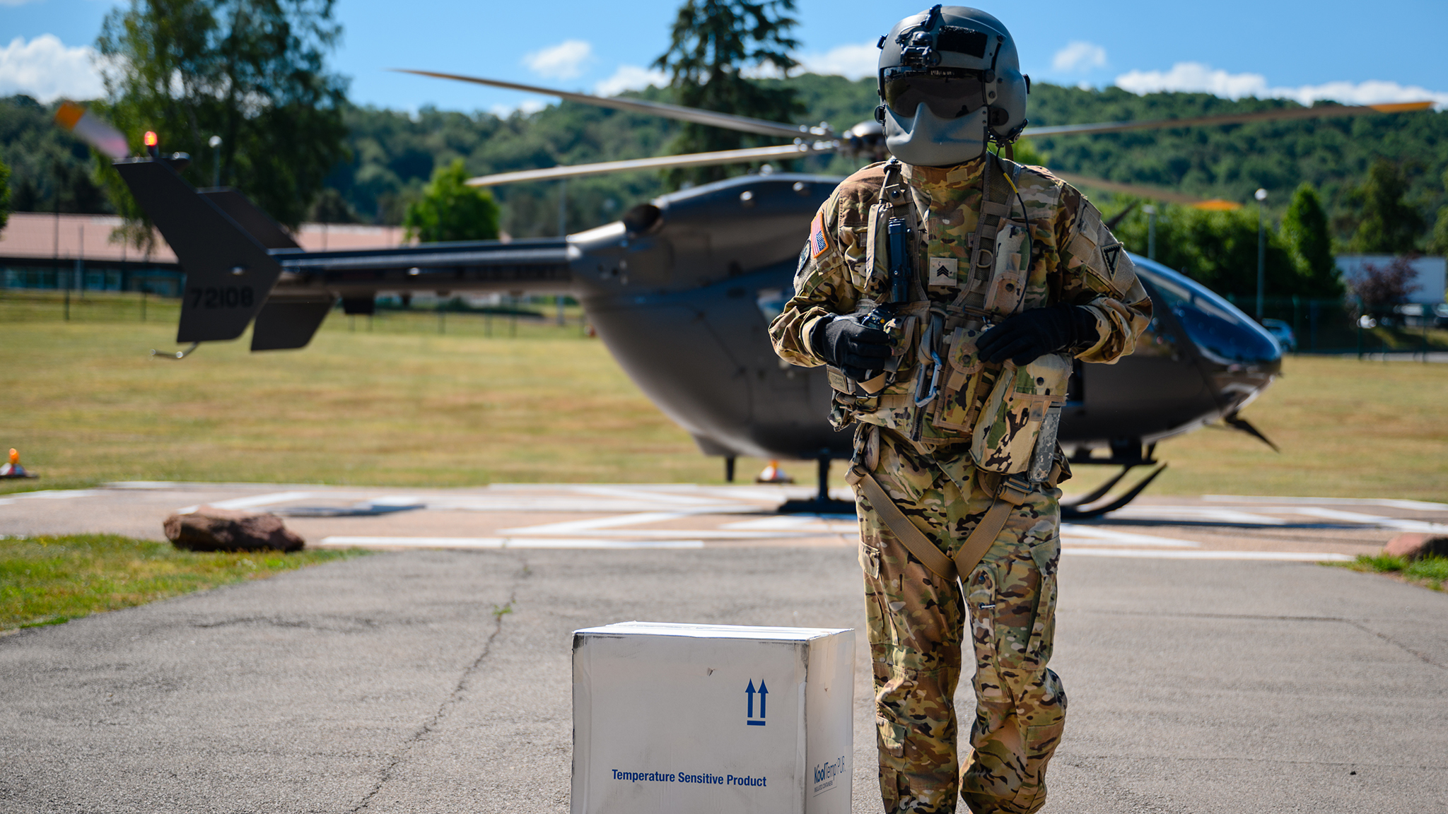 JMRC Falcons transport COVID-19 Tests to Landstuhl Regional Medical Center