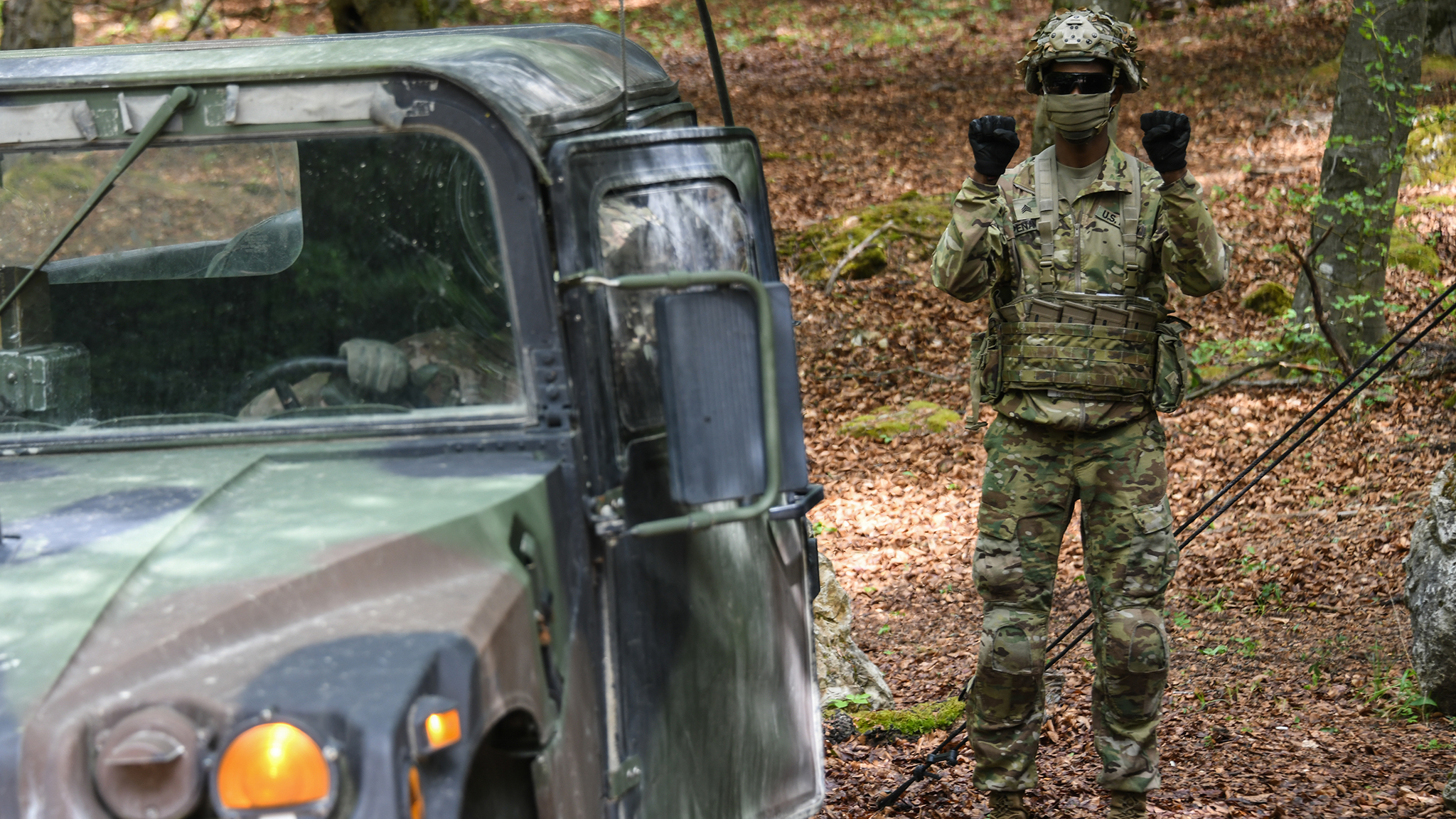 173rd Airborne Brigade troop mounted reconnaissance exercise in Hohenfels