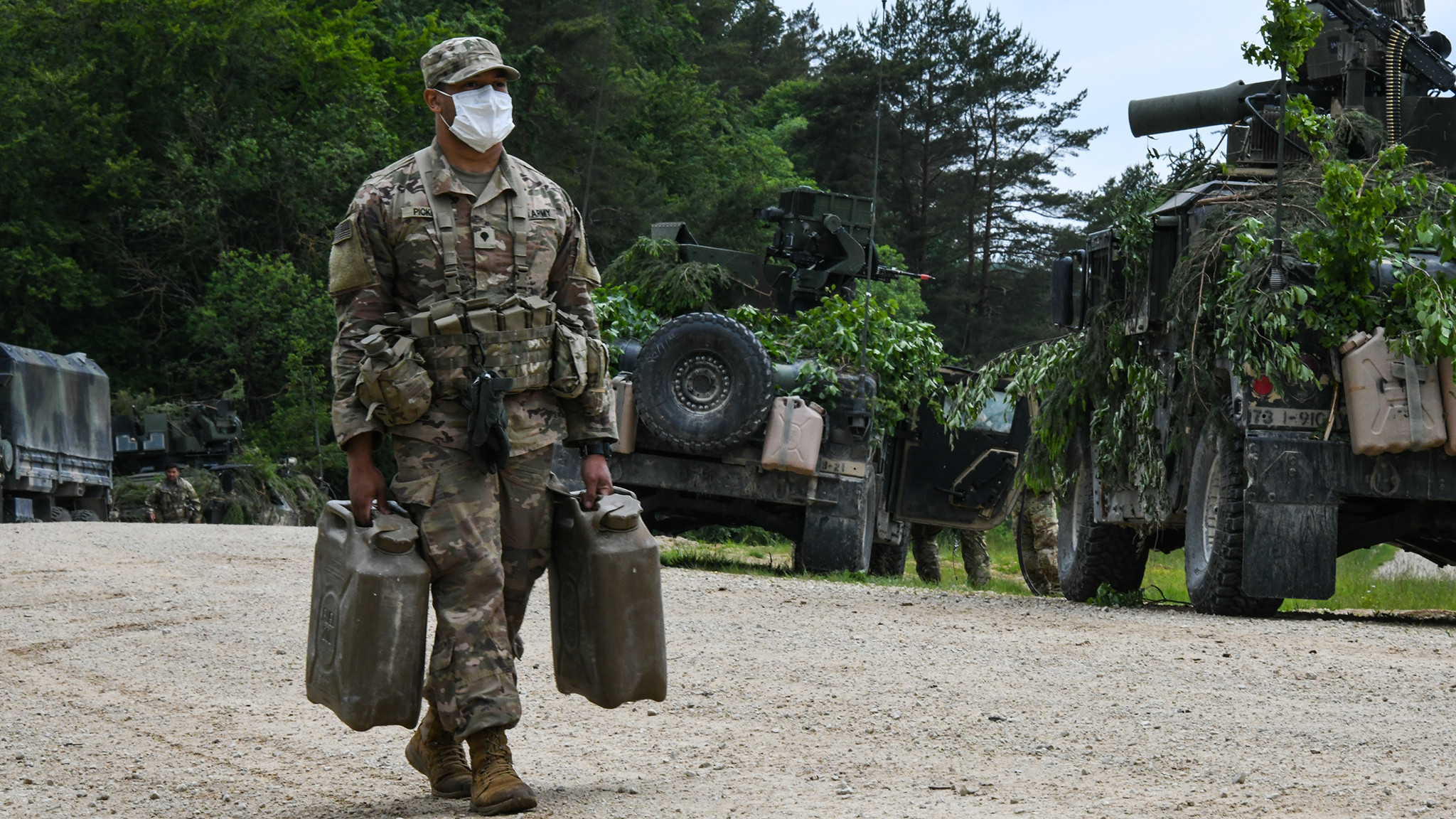 173rd Airborne Brigade troop mounted reconnaissance exercise in Hohenfels