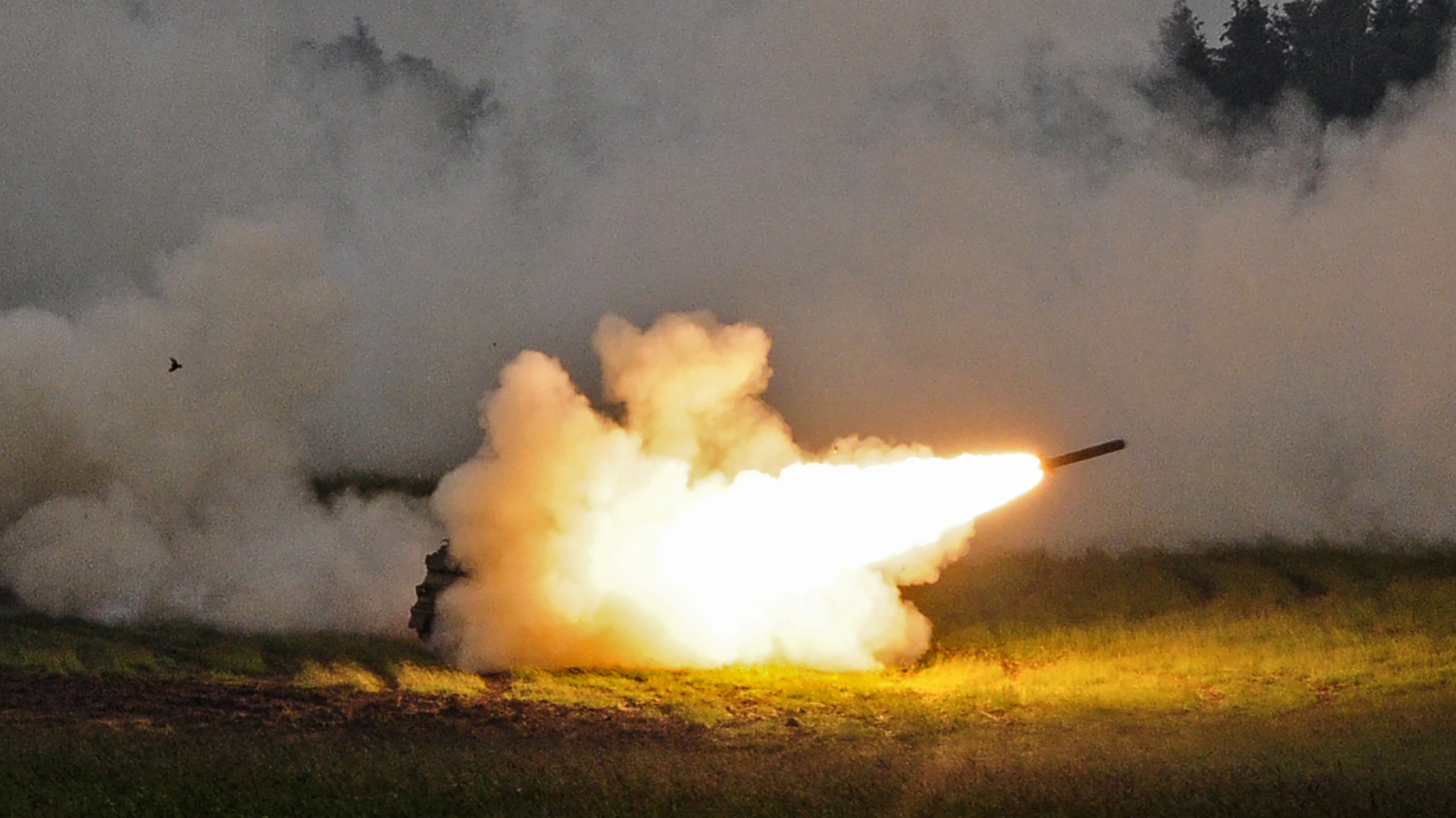Multiple Launcher Rocket System, reduced range rocket, live fire in ...