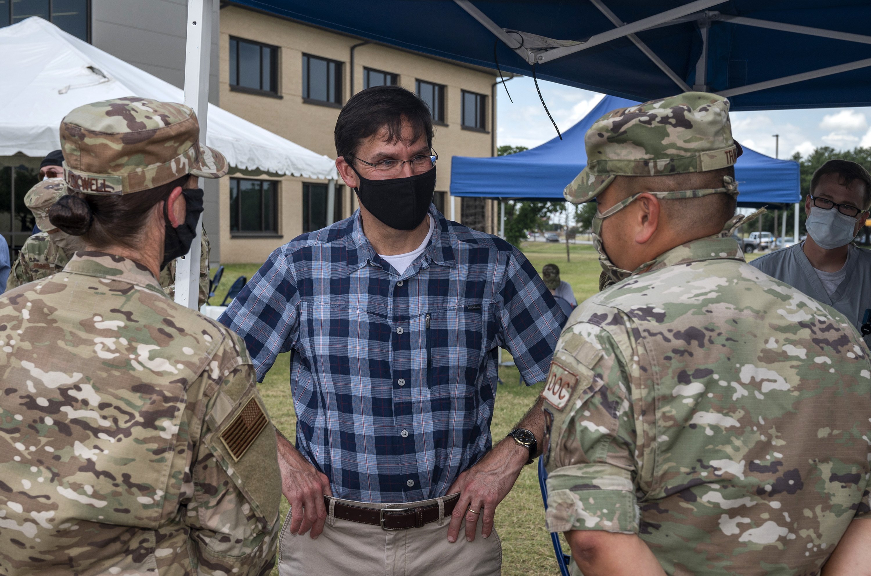 SECDEF visits BMT, sees how citizens become Airmen during COVID-19 ...