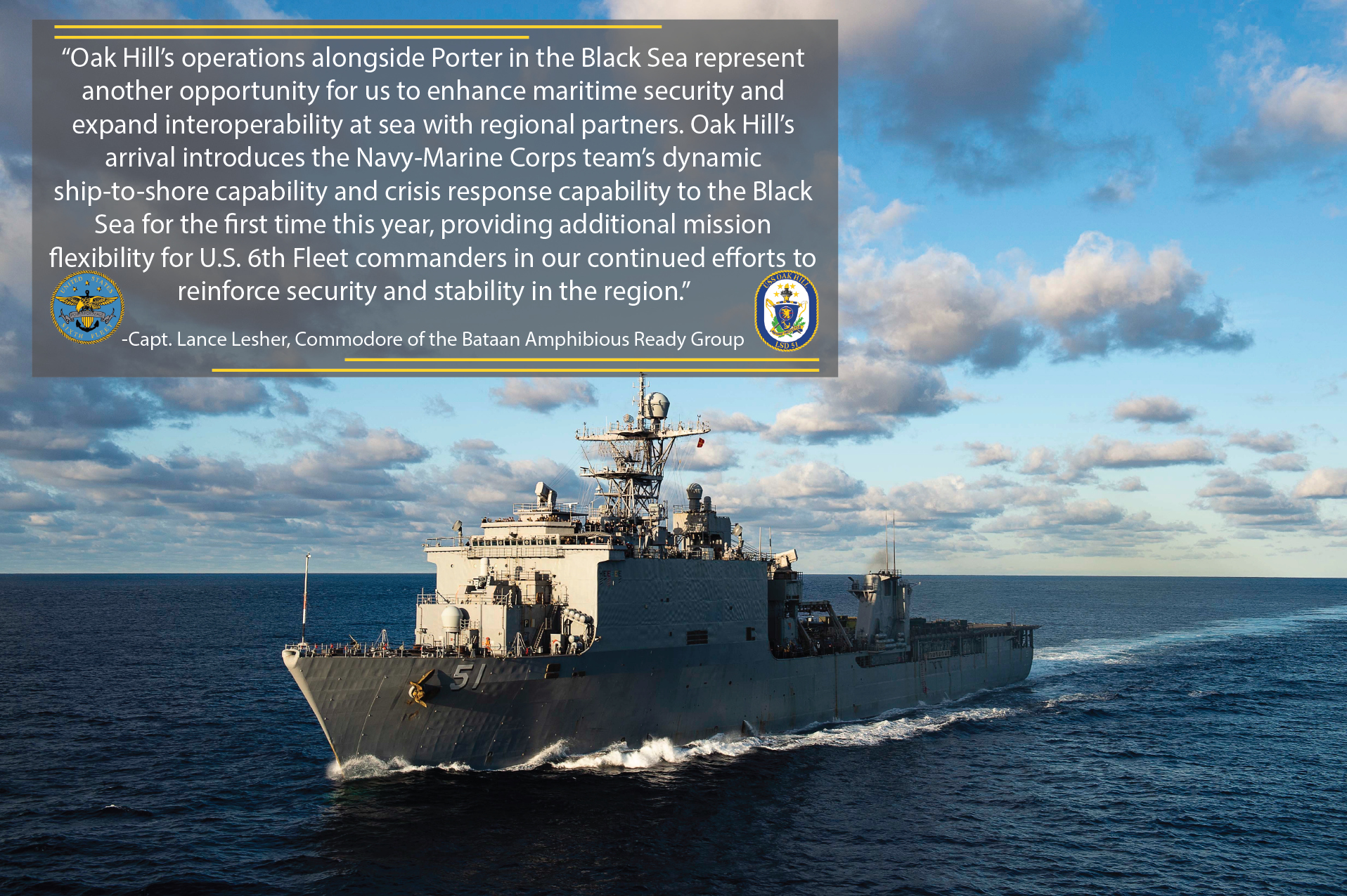 USS Oak Hill En Route to Black Sea > United States Navy > News Stories