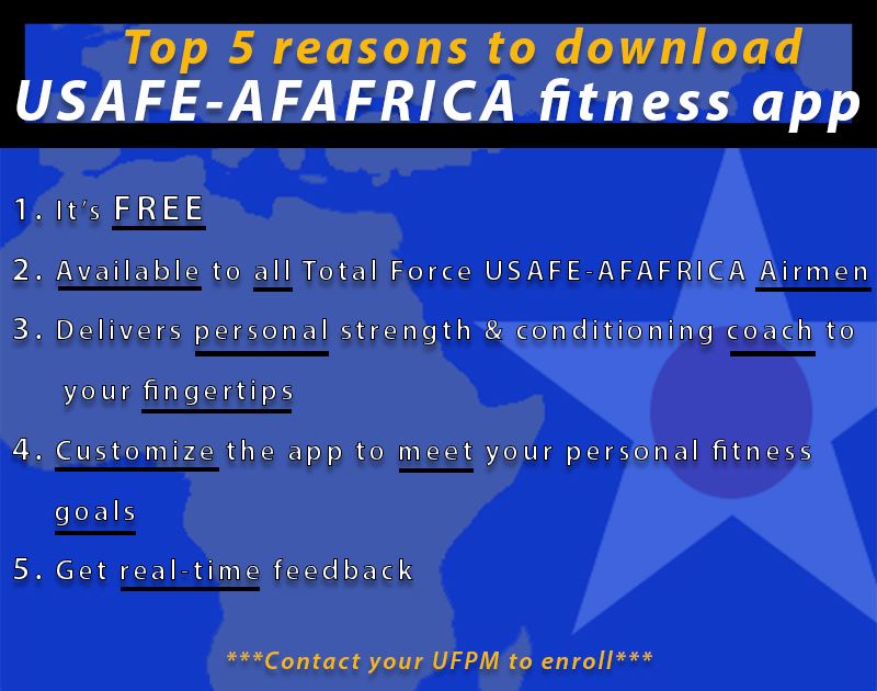 USAFE-AFAFRICA opens enrollment for commercial fitness app > U.S. Air ...