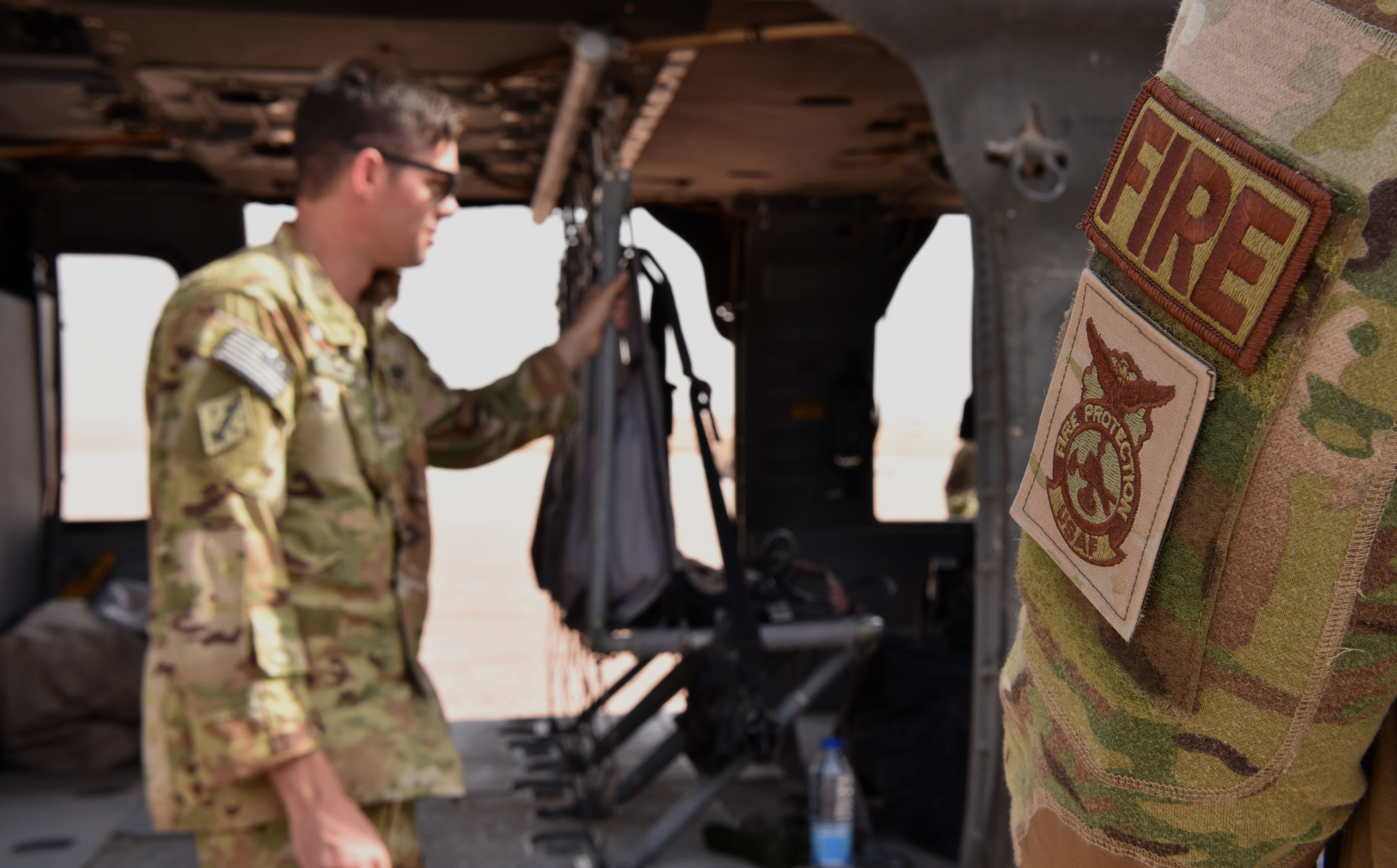 378th ECES Fire train with Task Force Javelin for rapid patient ...