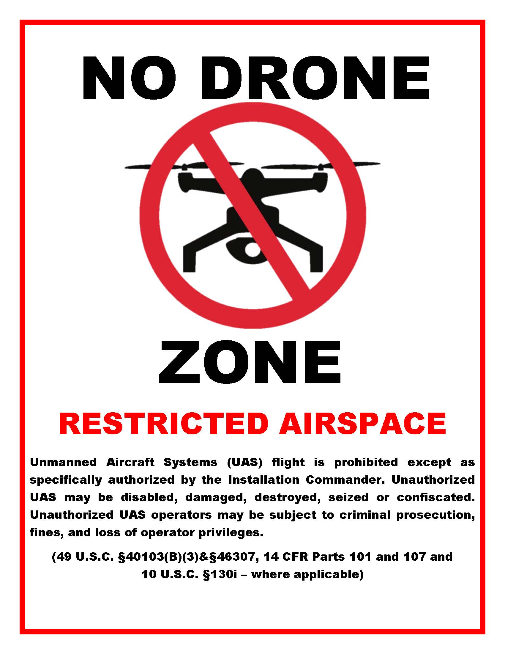 AFVA No Drone Zone