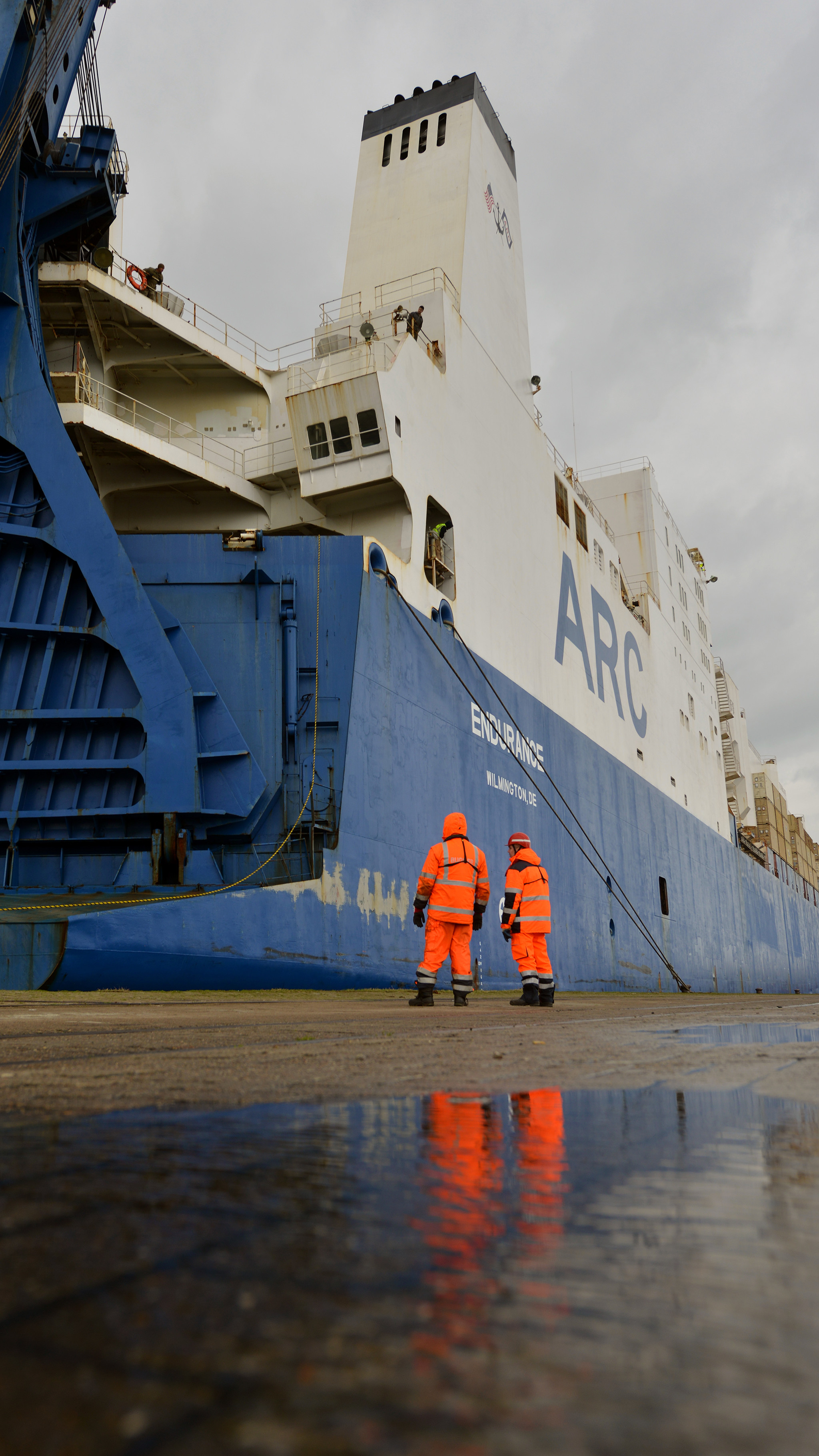 DEFENDER-Europe port operations in Bremerhaven, Germany