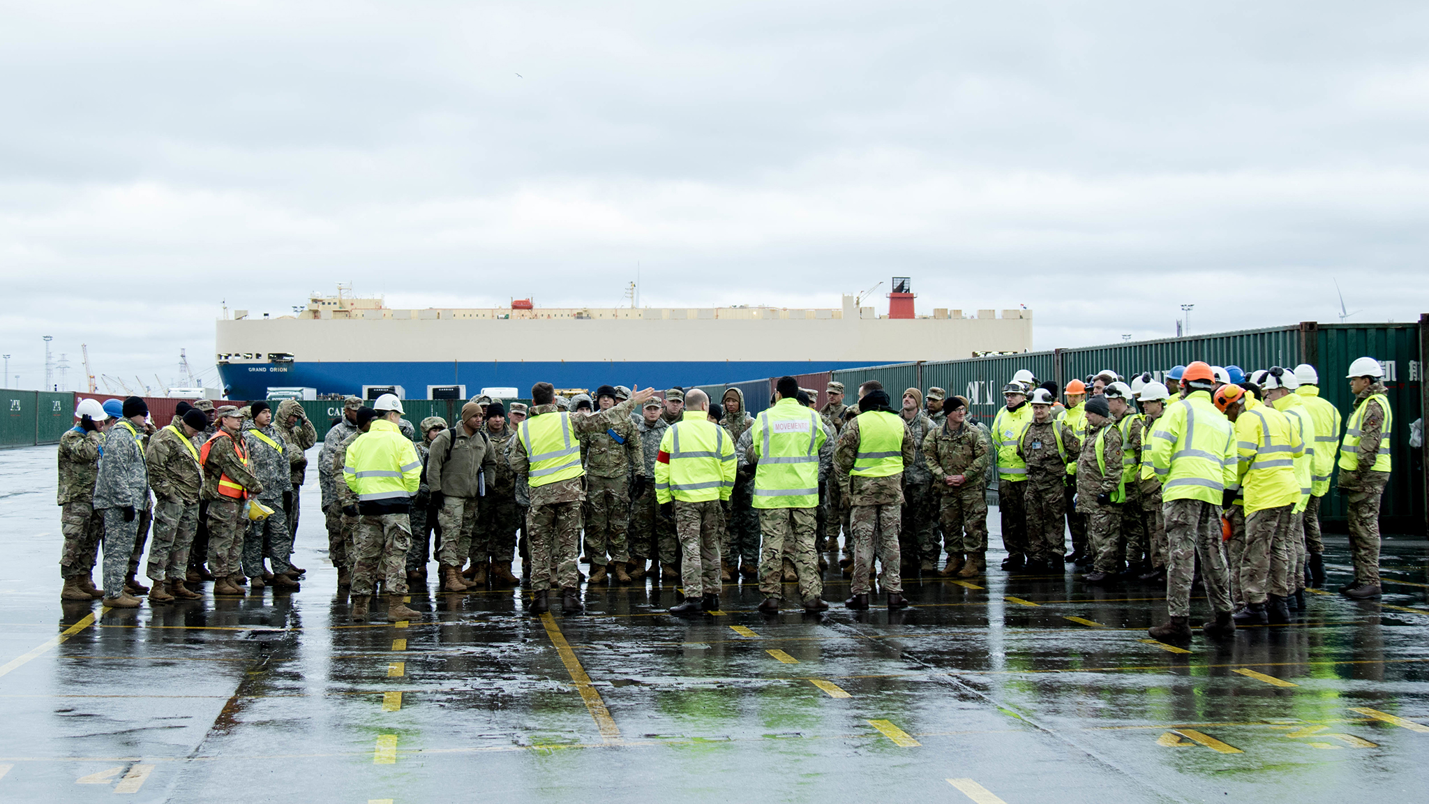 DEFENDER-Europe port operations in Antwerp, Belgium