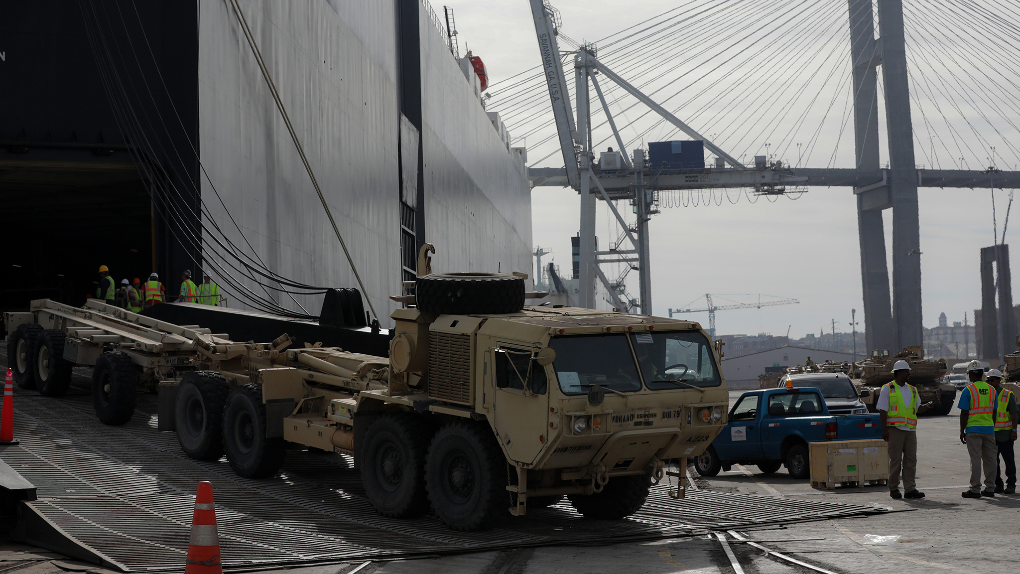 DEFENDER-Europe port operations in Savannah, Georgia