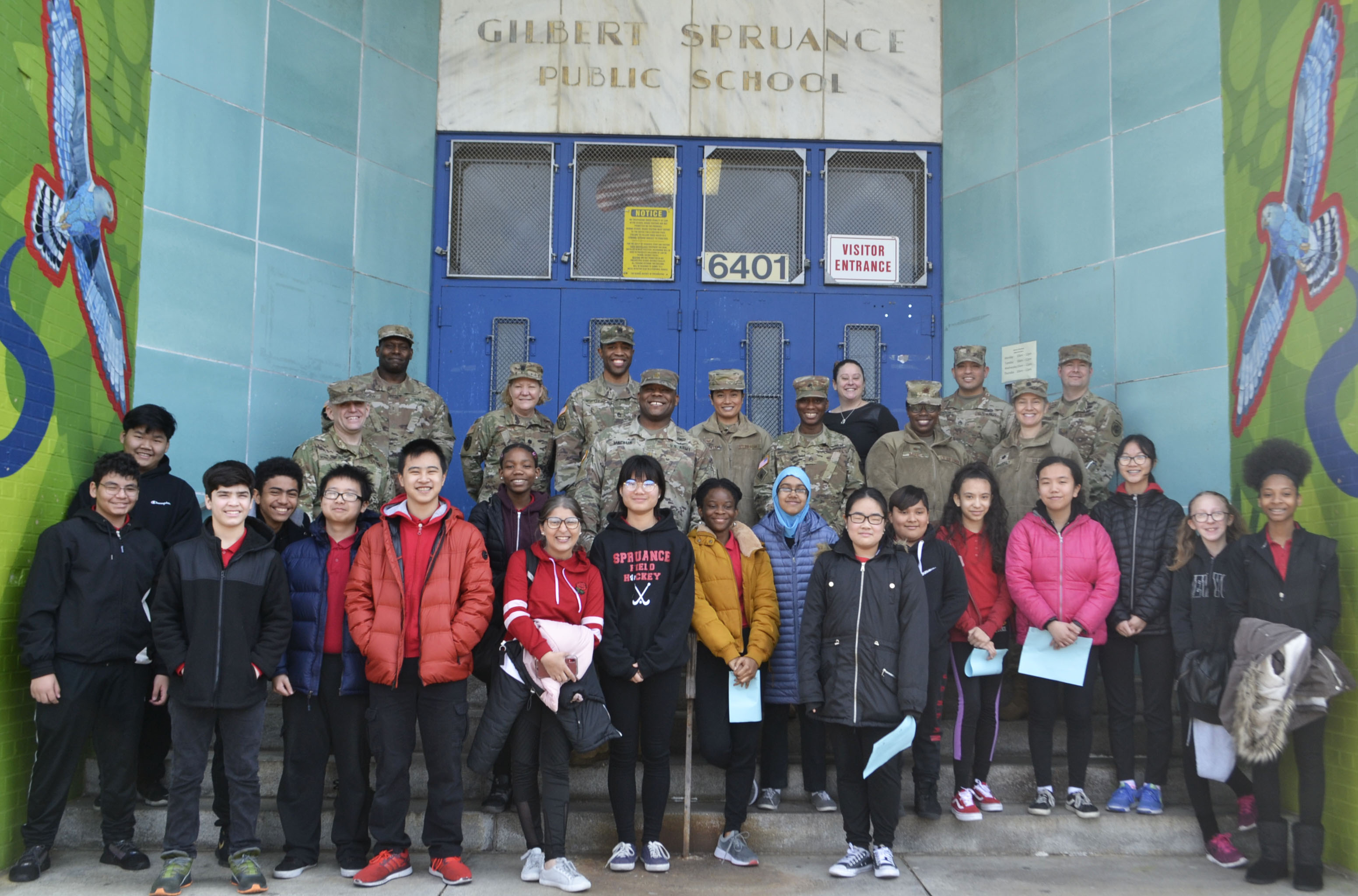 Troop Support military visit local elementary school for Read Across ...