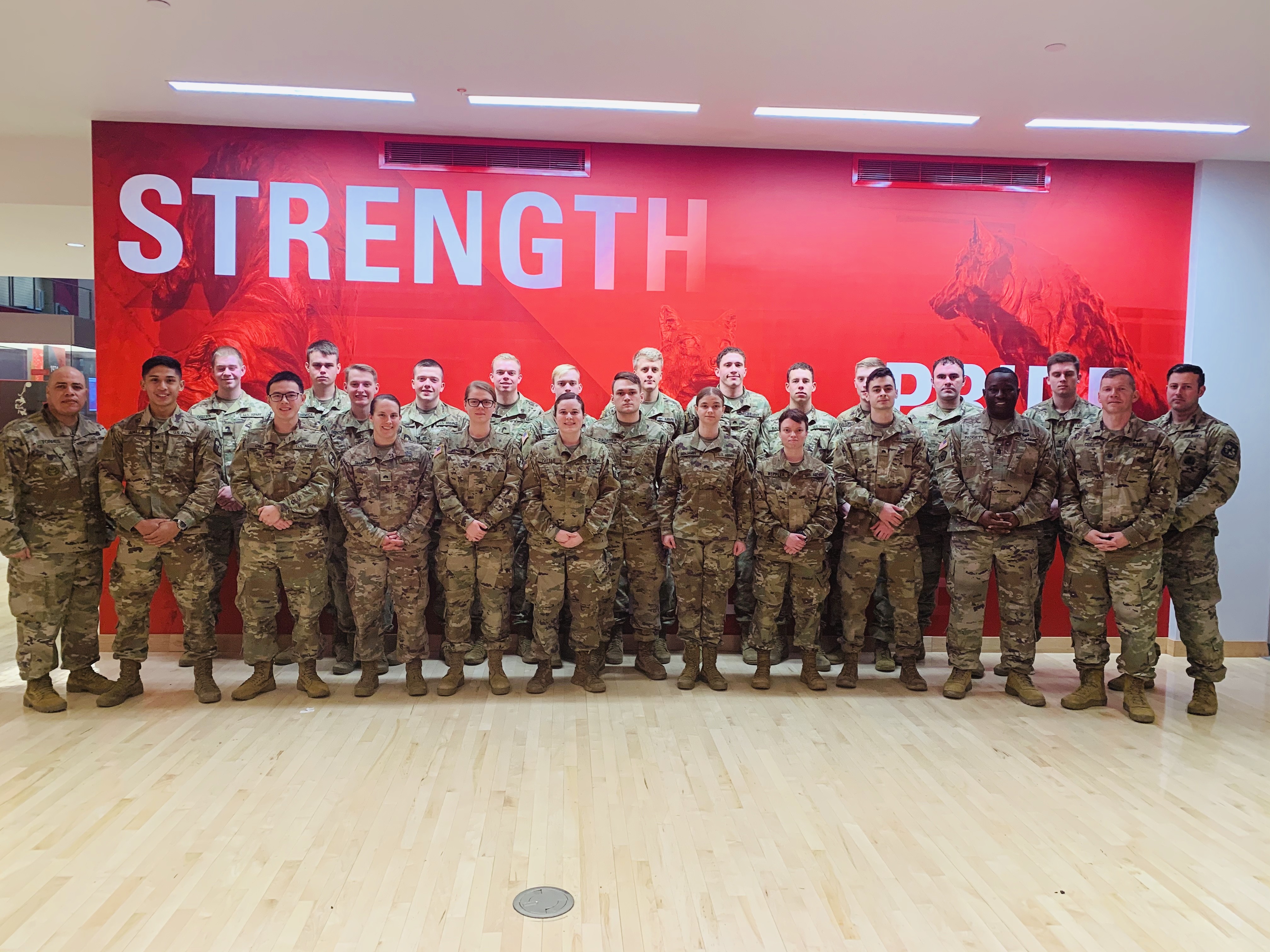 CSM Padgett and LTC Yanson Cox Visit the NC State ROTC Cadets