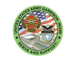 U.S. Army Garrison Miami official logo.