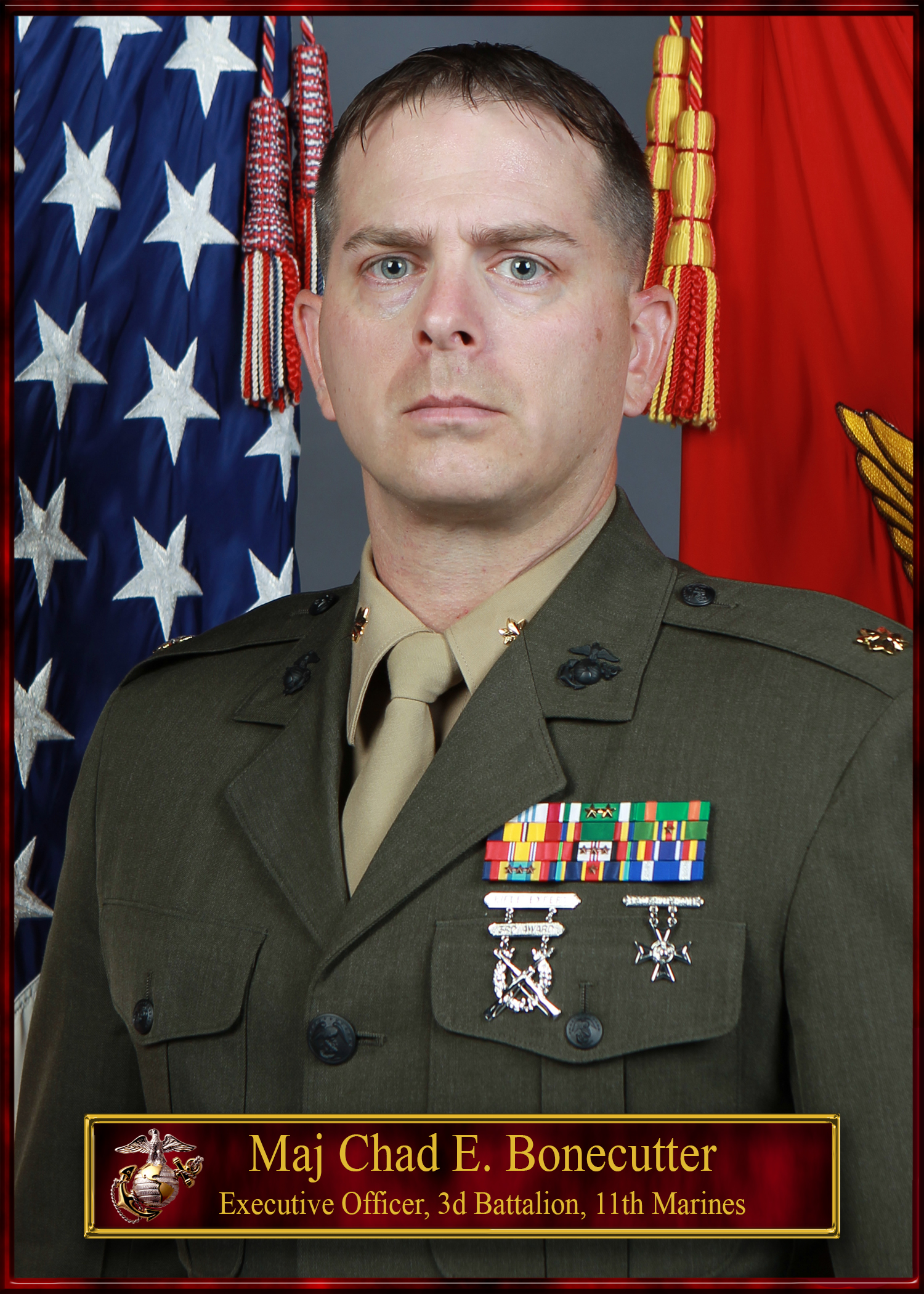 Maj Chad E. Bonecutter > 1st Marine Division > Biography