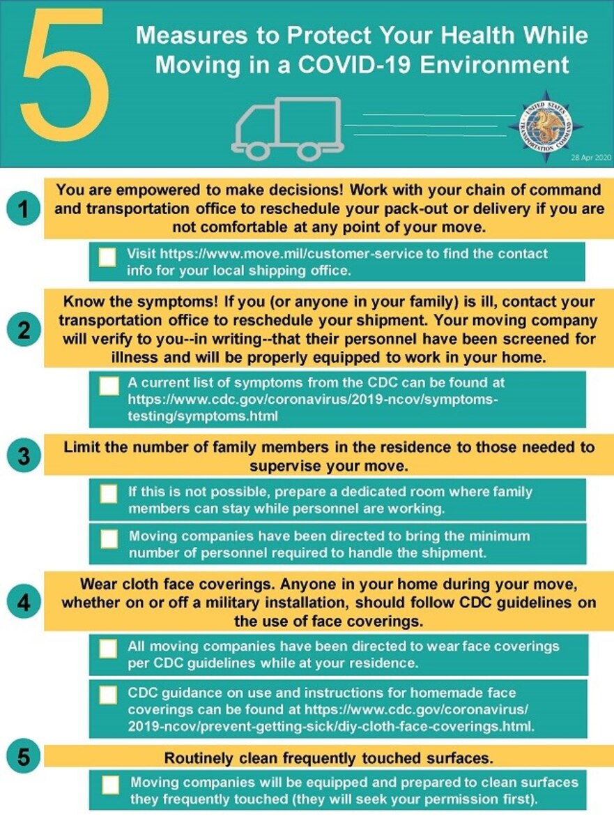 DoD, USAF take steps to protect military families moving during COVID ...