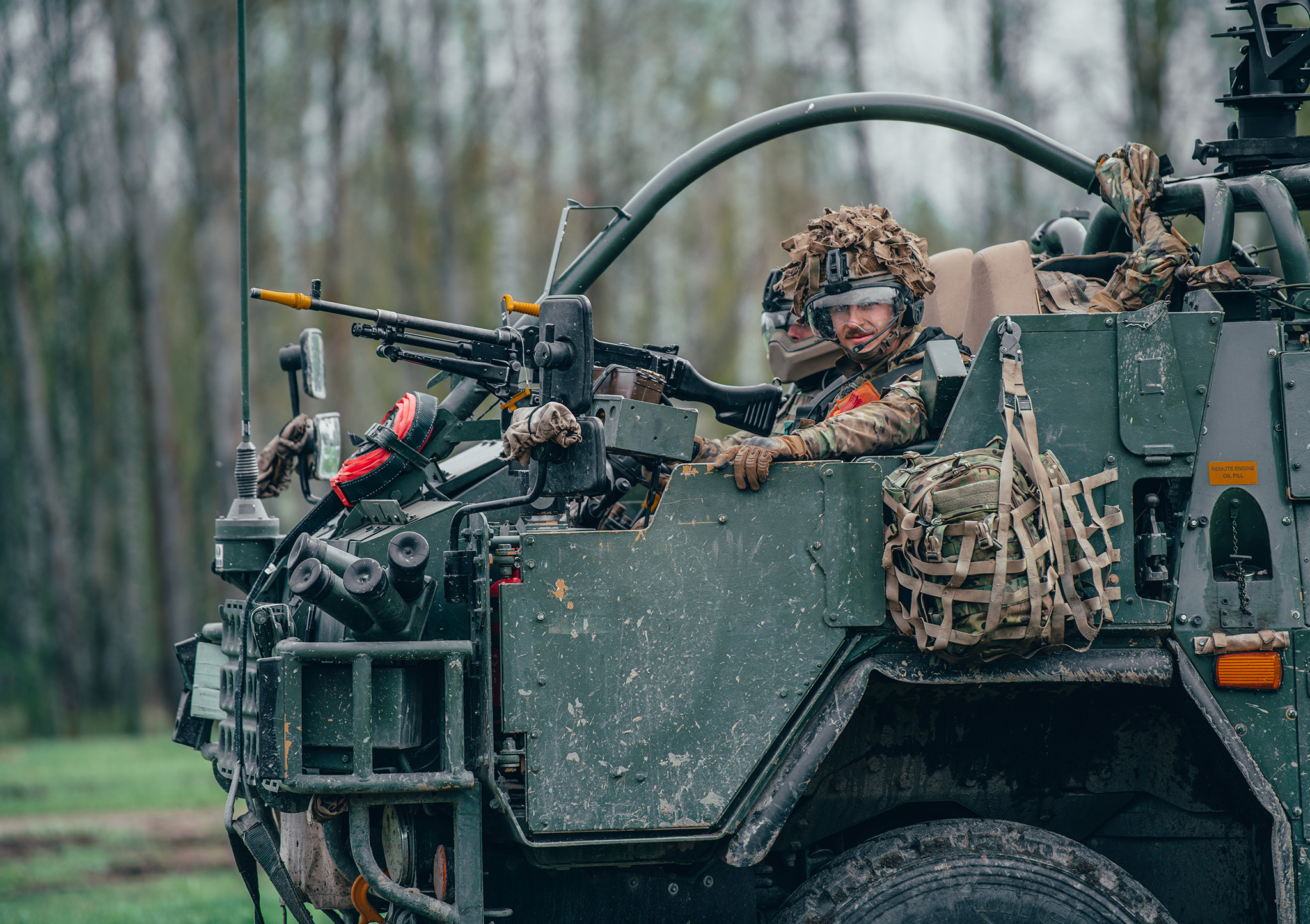 U.S. and British Soldiers conduct a reconnaissance exercise in Poland
